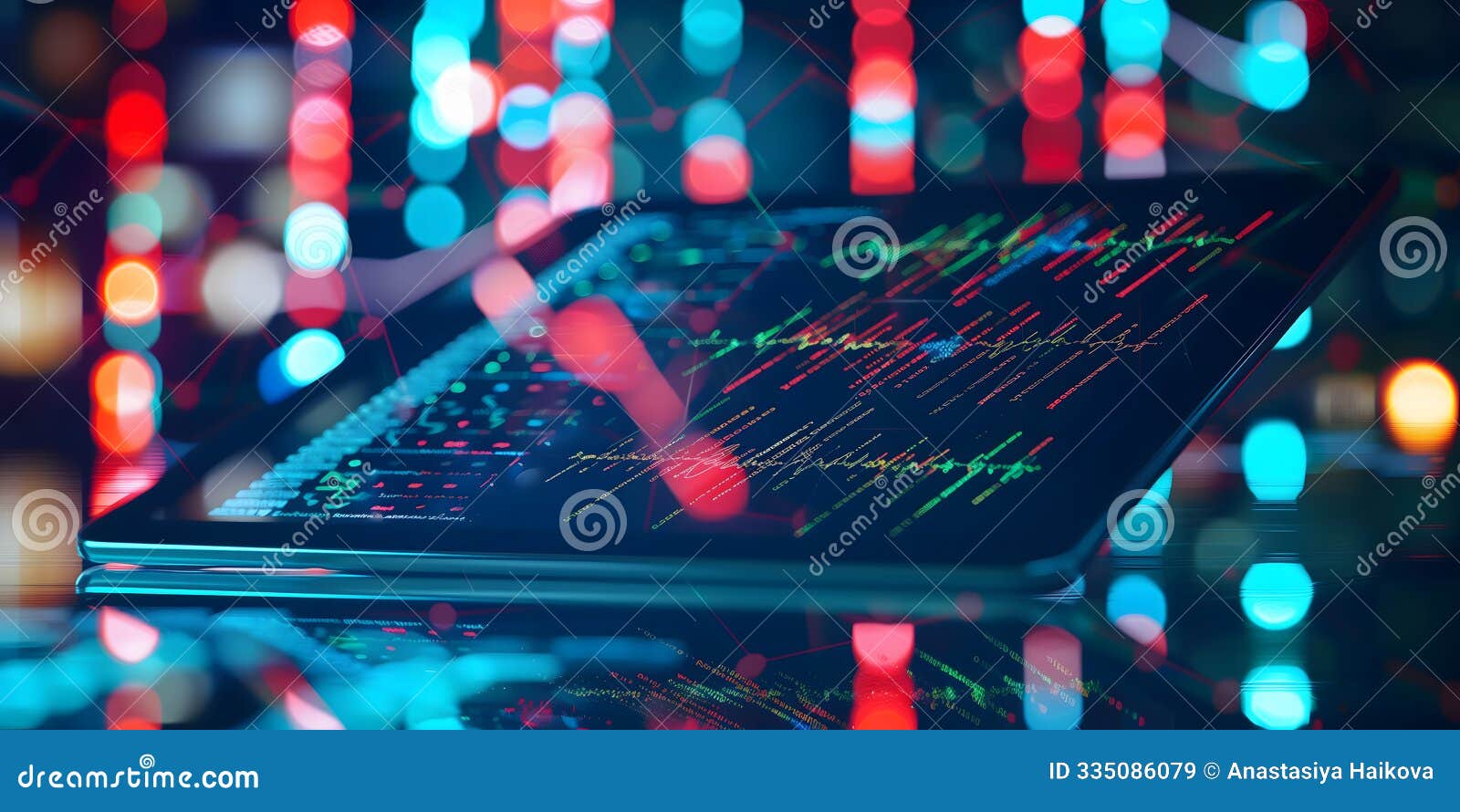 A Tablet Showing a Graphical Representation of Various Scientific ...