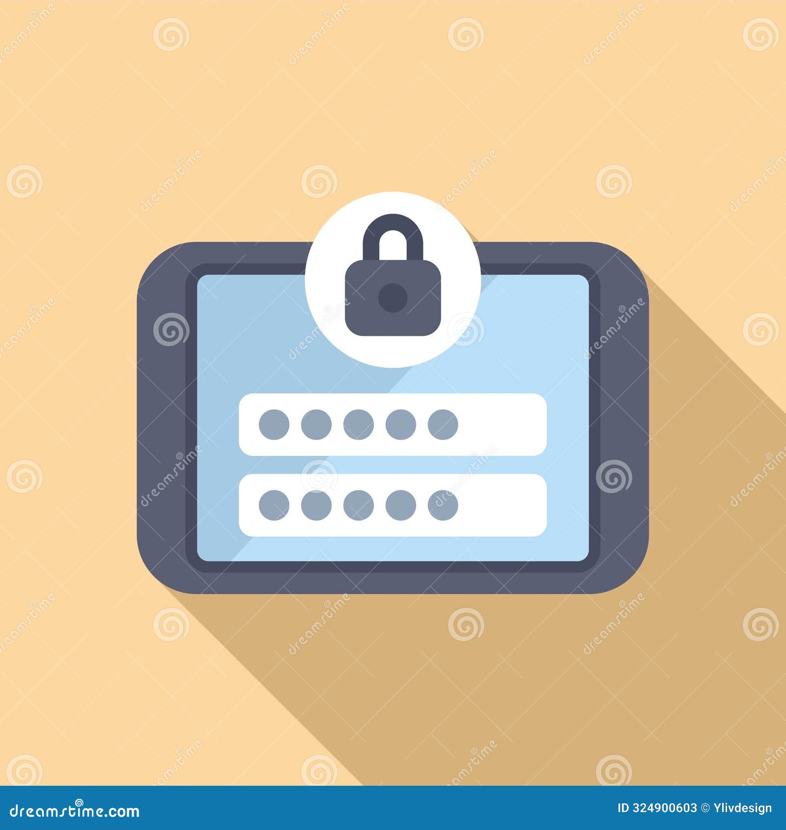 Tablet Showing Login Form with Password Being Entered Securely Stock ...