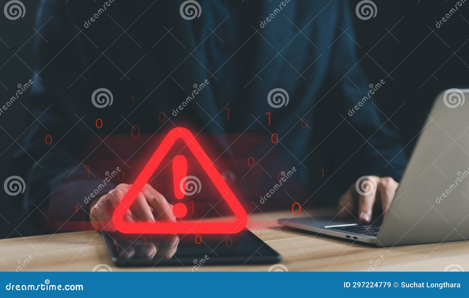 Tablet Shows a Warning Sign of System Failure. Concept Notification a ...