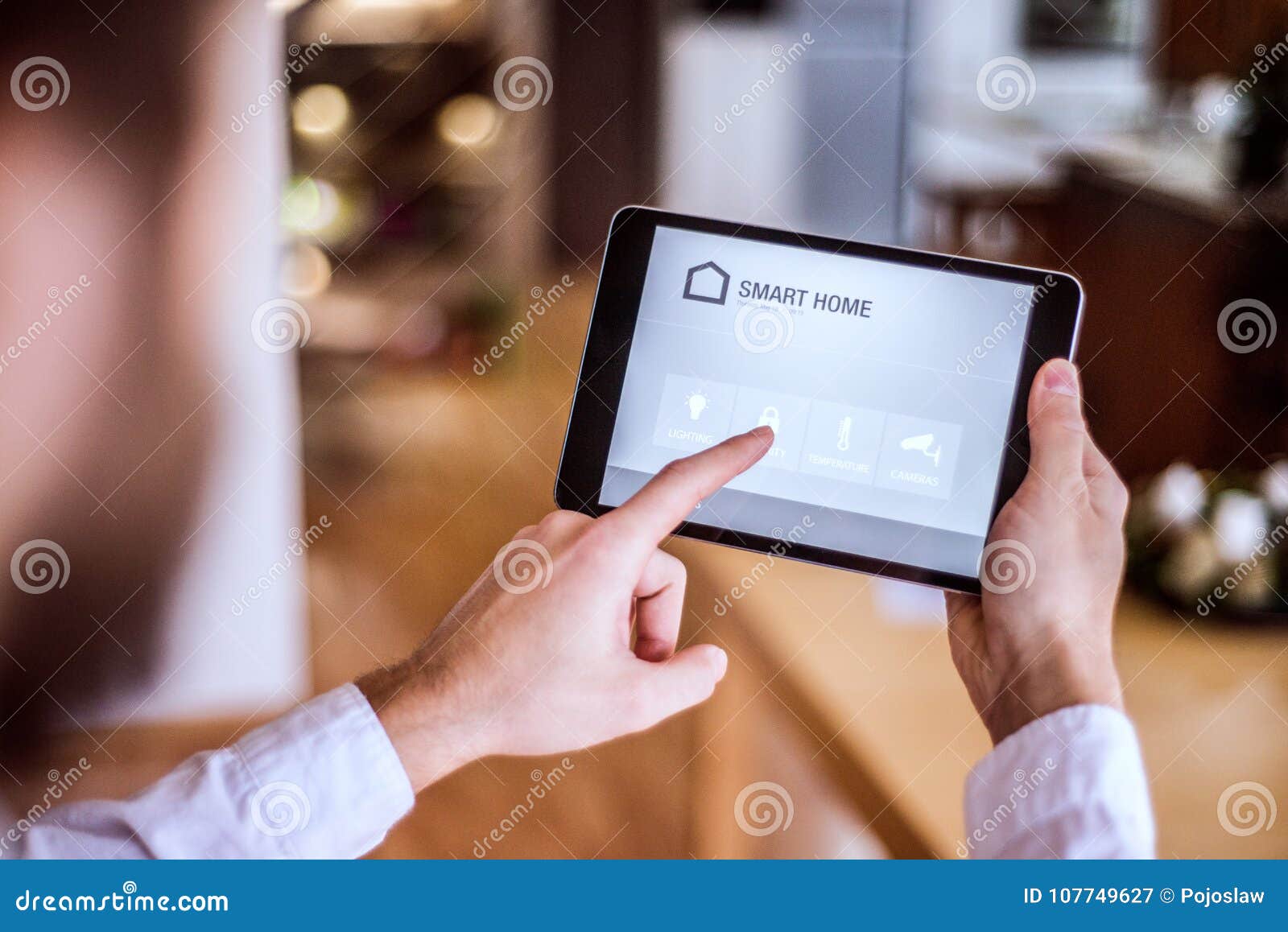 A Tablet with Smart Home Screen. Stock Image - Image of phone, online ...