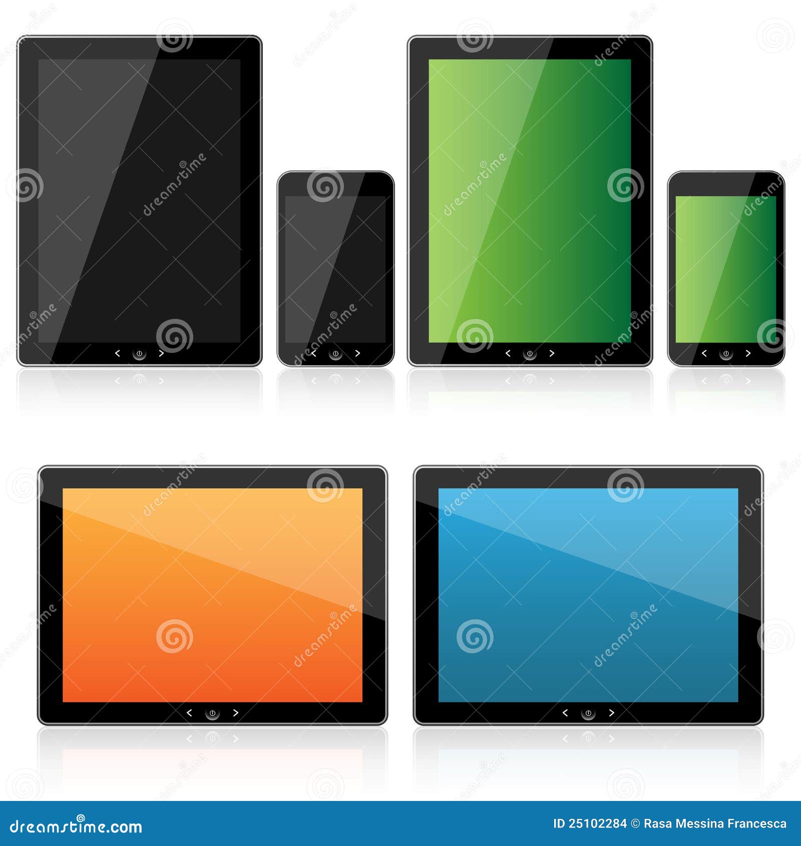 Tablet and smartphone set stock vector. Illustration of style - 25102284