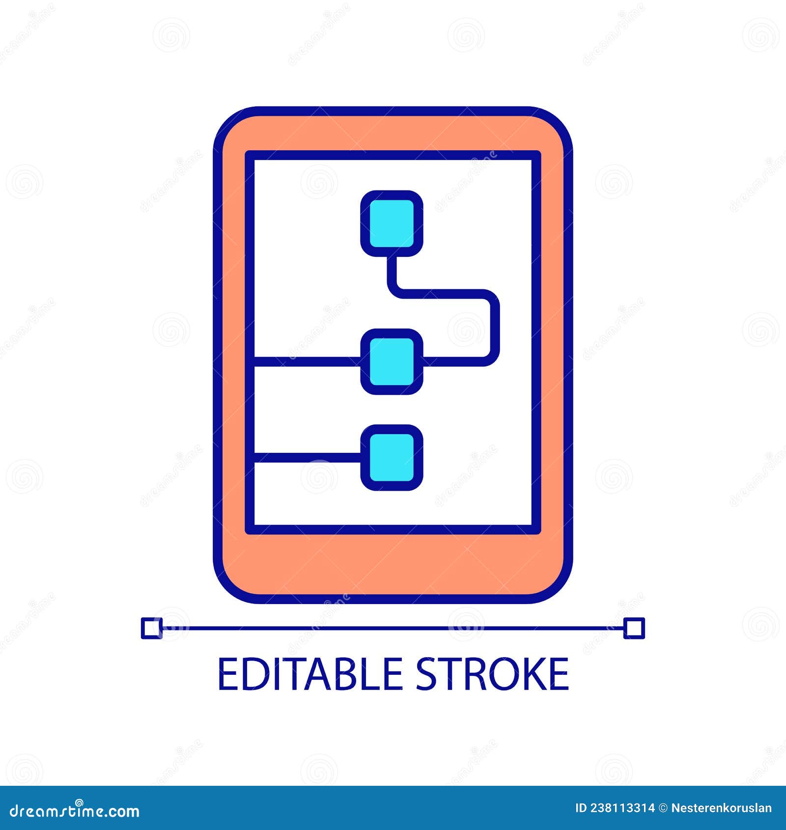 Tablet Software RGB Color Icon Stock Vector - Illustration of ...