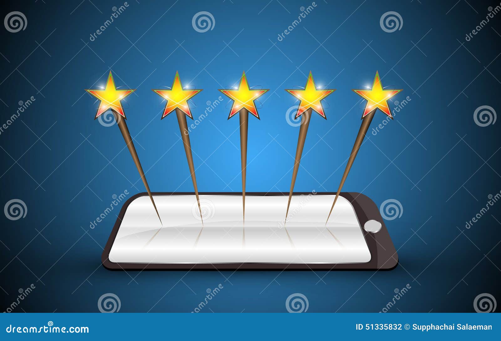 Tablet star rating system stock vector. Illustration of rating - 51335832