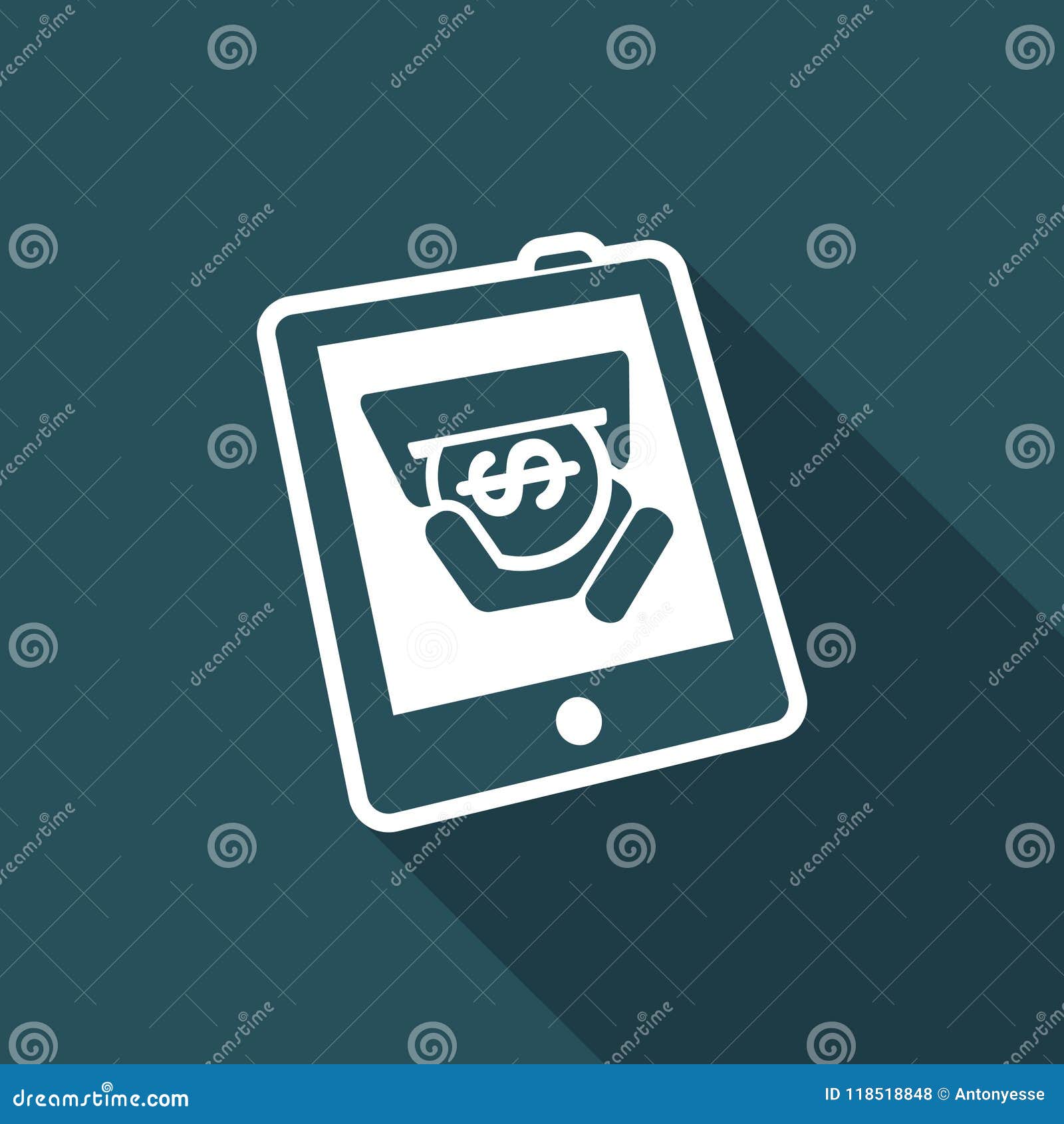 Tablet store icon stock vector. Illustration of icon - 118518848