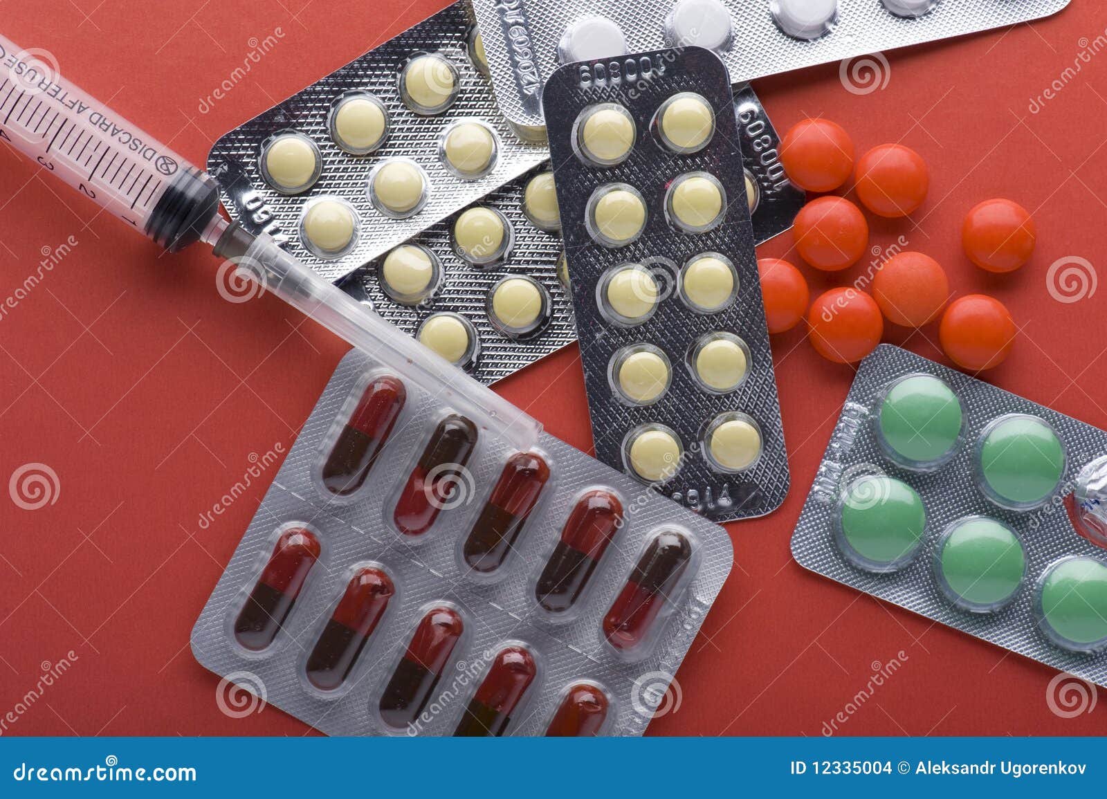 Tablet and syringe stock photo. Image of health, syringe - 12335004