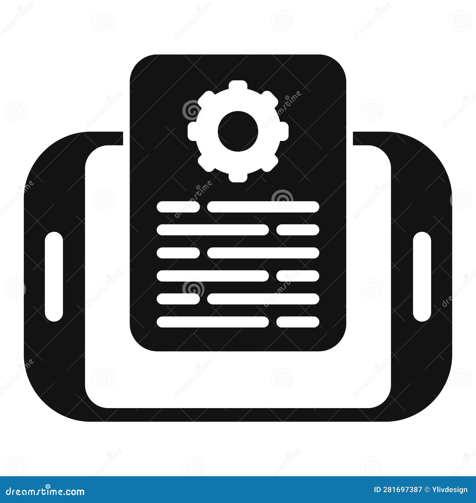 Tablet Technical Document Icon Simple Vector. Data Support Stock ...