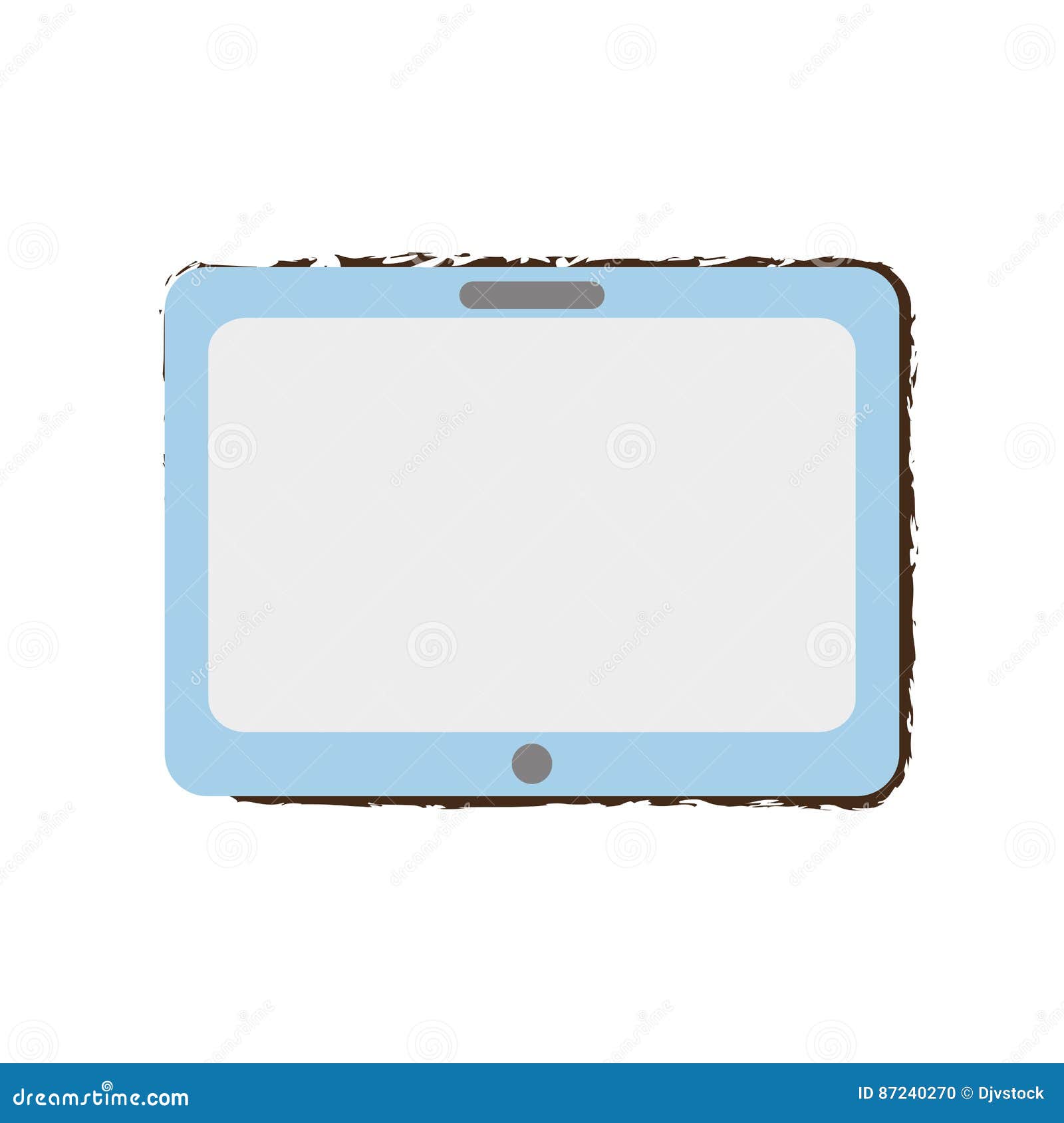 Tablet technology sketch stock illustration. Illustration of ...