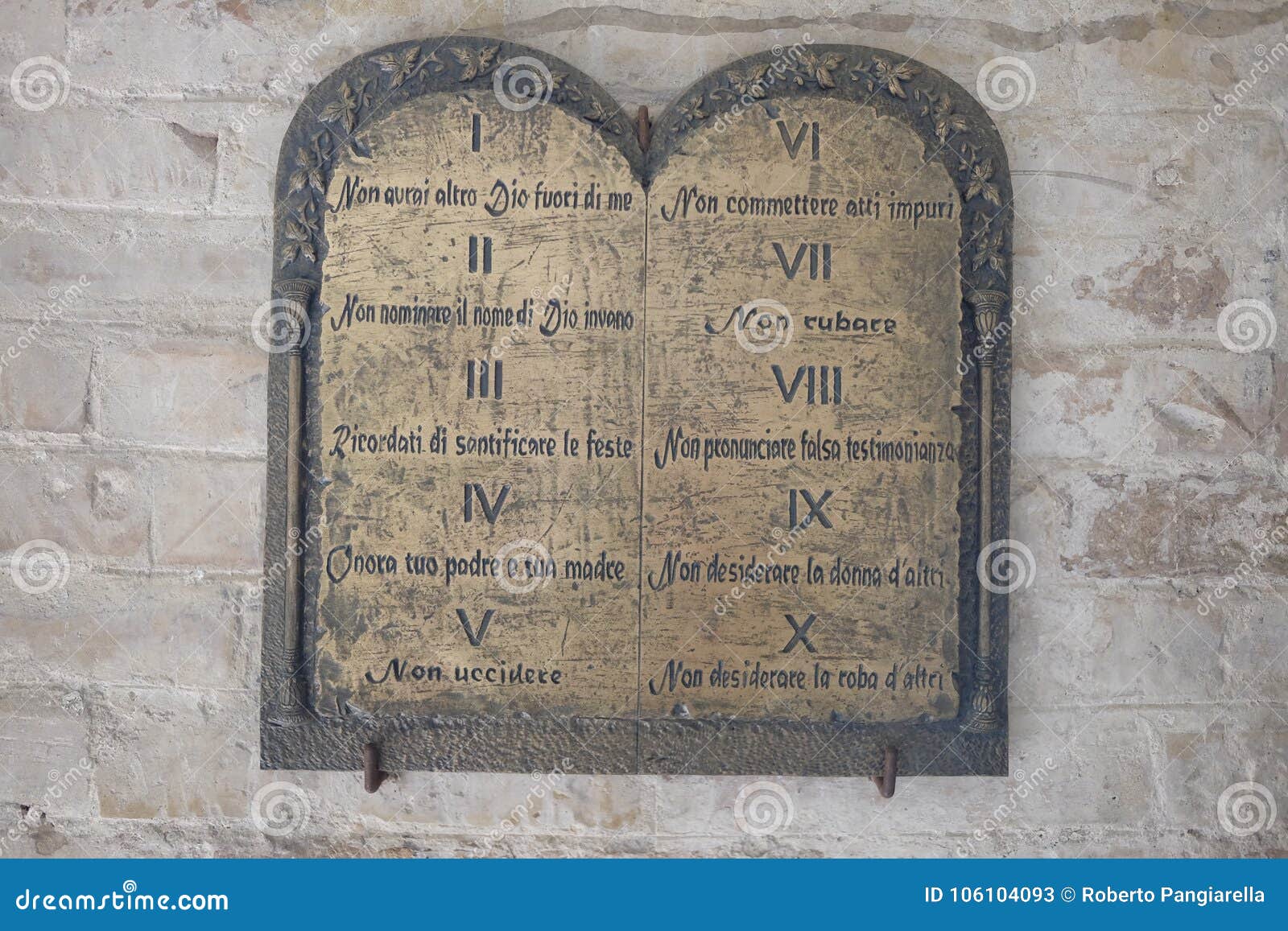 Tablet of the Ten Commandments Stock Image - Image of catholic, social ...