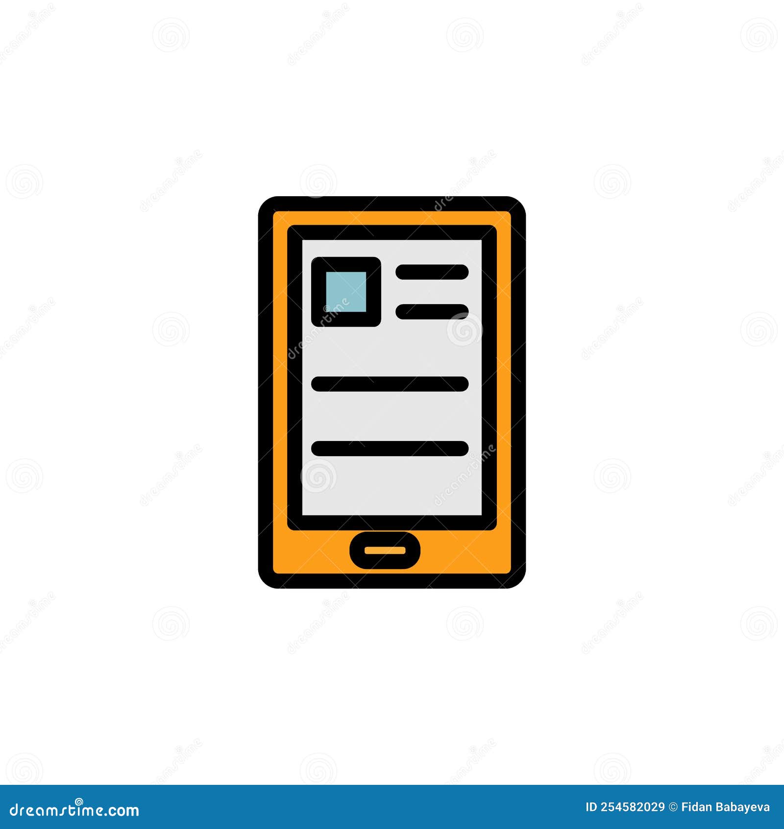 Tablet, Text Icon. Can Be Used for Web, Logo, Mobile App, UI, UX on ...