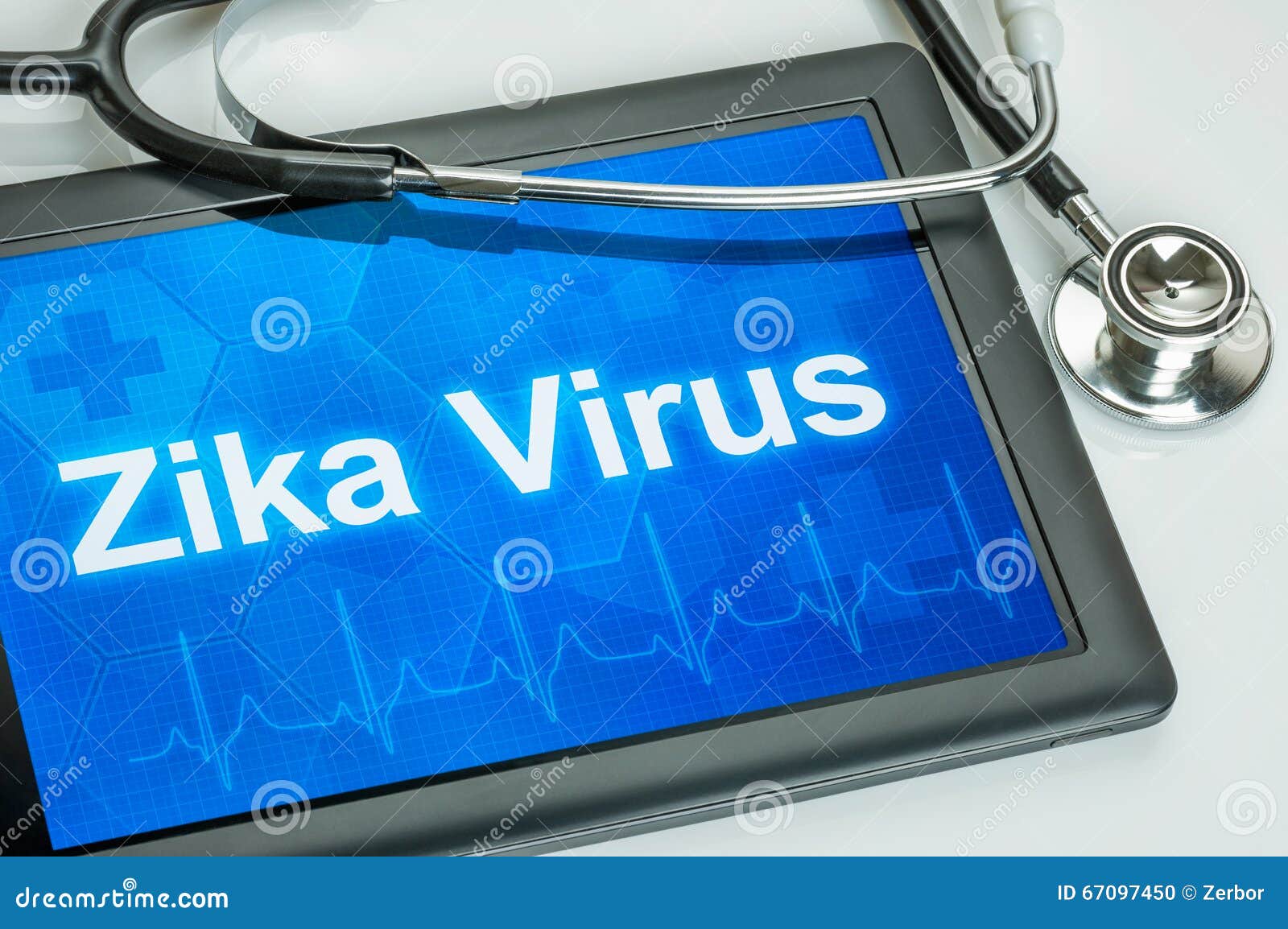 Tablet with the Text Zika Virus Stock Illustration - Illustration of ...