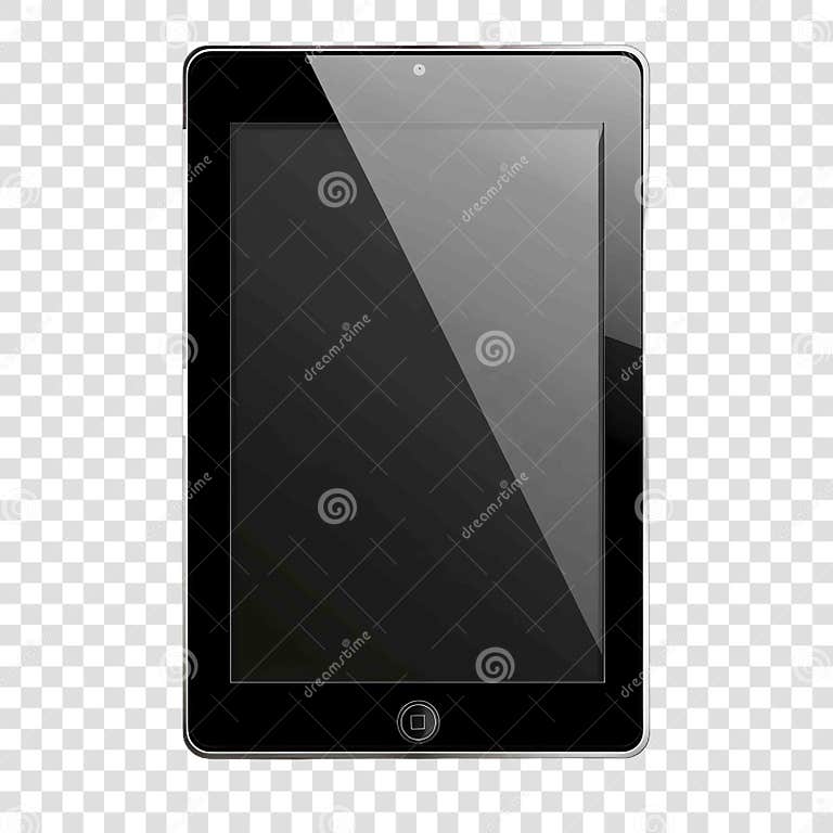 Tablet Transparent Background Realistic Element Stock Illustration ...