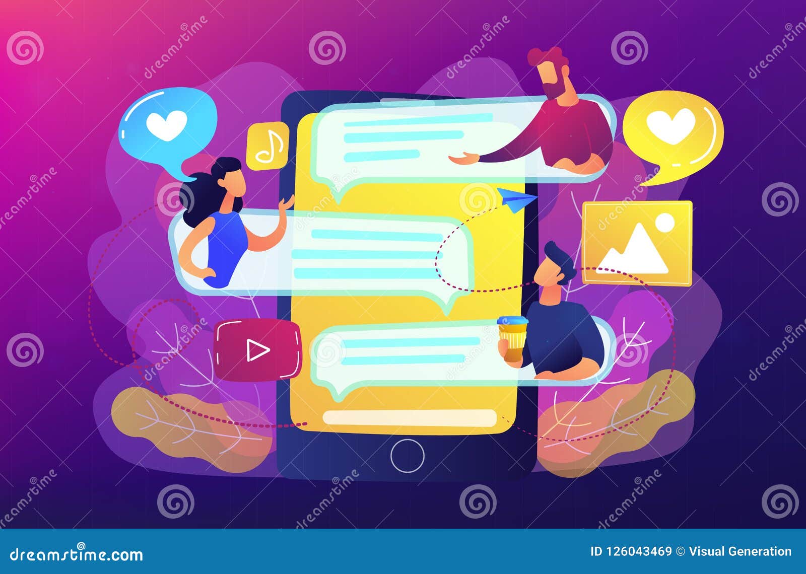 Internet Forum Concept Vector Illustration. Stock Vector - Illustration ...