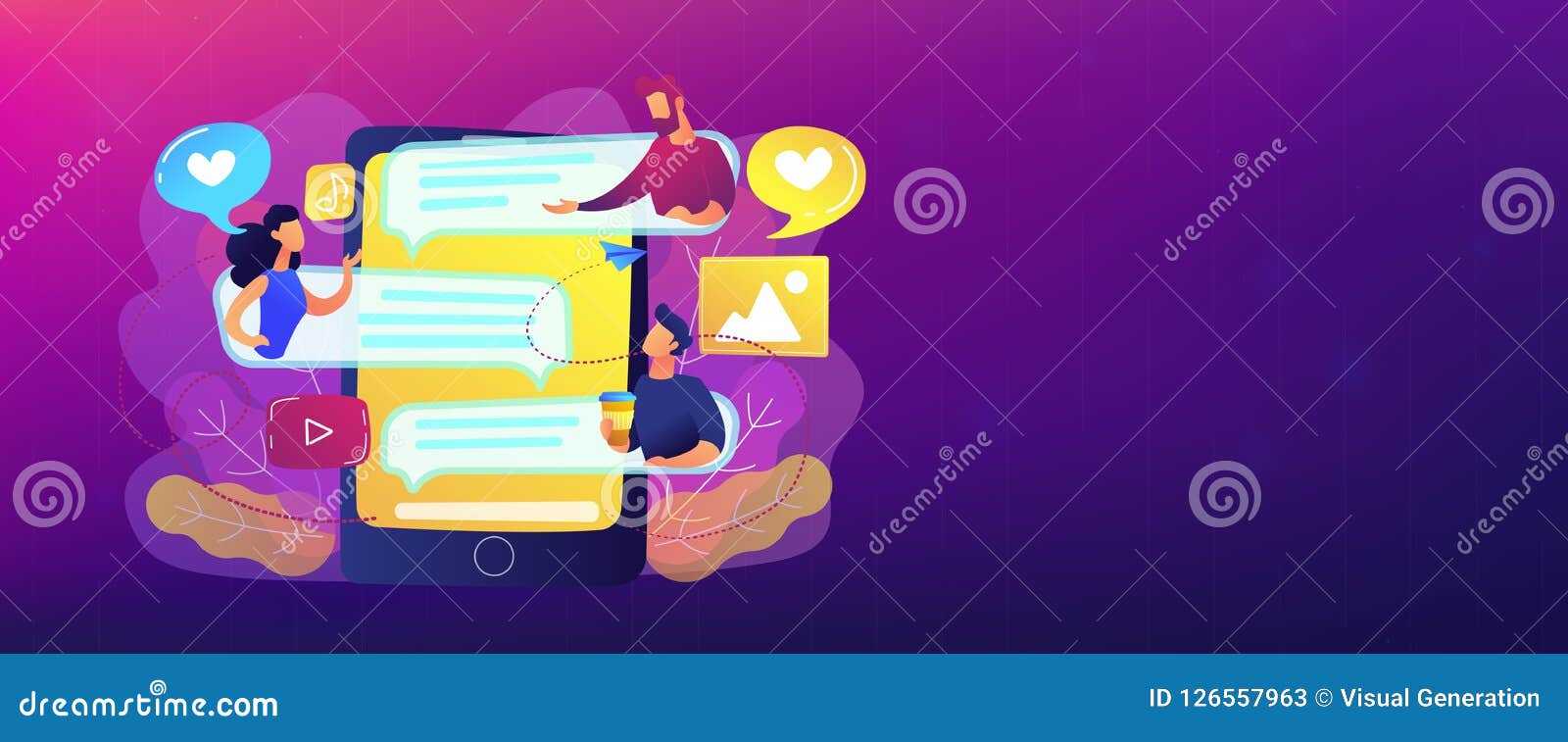 Internet Forum Header Banner. Stock Vector - Illustration of dialog ...