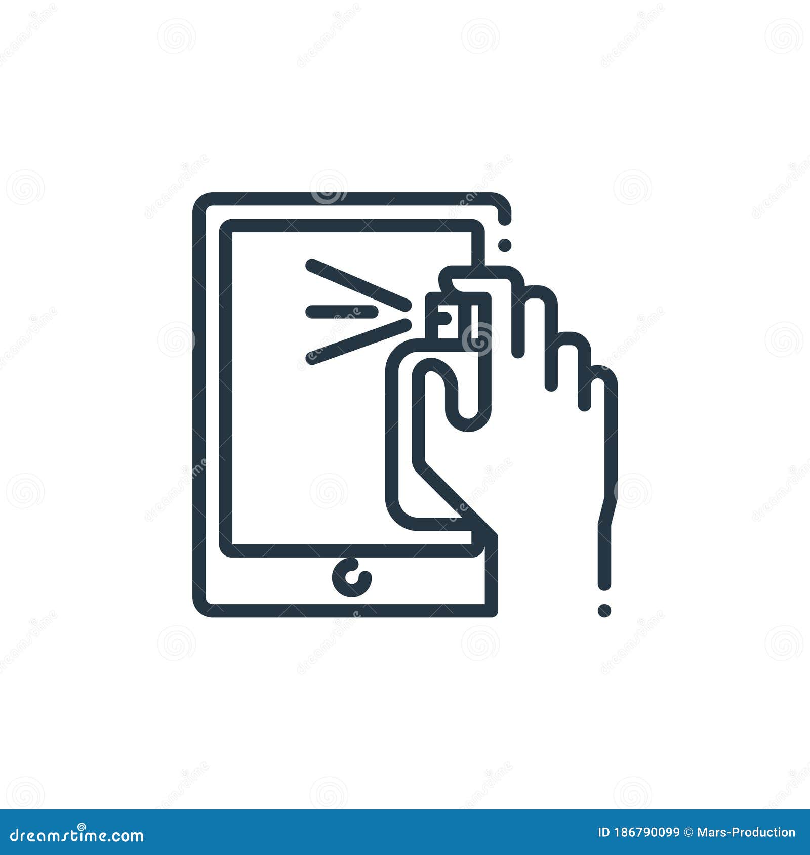 Tablet Vector Icon. Tablet Editable Stroke. Tablet Linear Symbol for ...