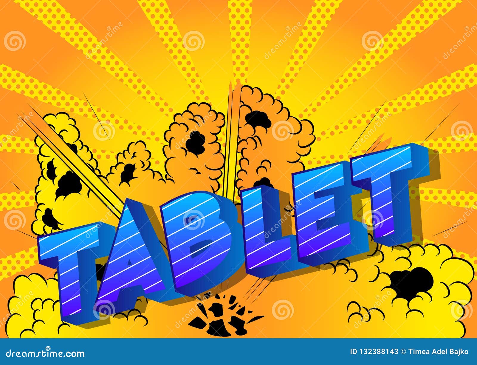 Tablet - Comic Book Style Words. Stock Vector - Illustration of graphic ...