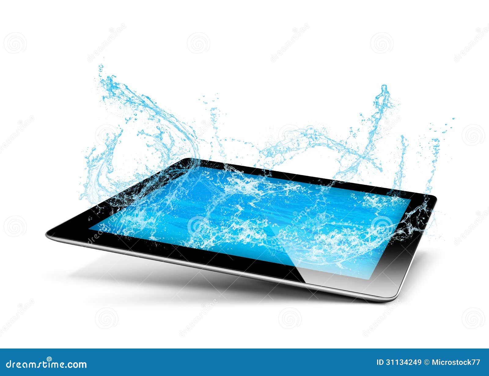 Tablet water stock illustration. Illustration of shiny - 31134249