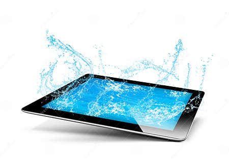Tablet water stock illustration. Illustration of shiny - 31134249