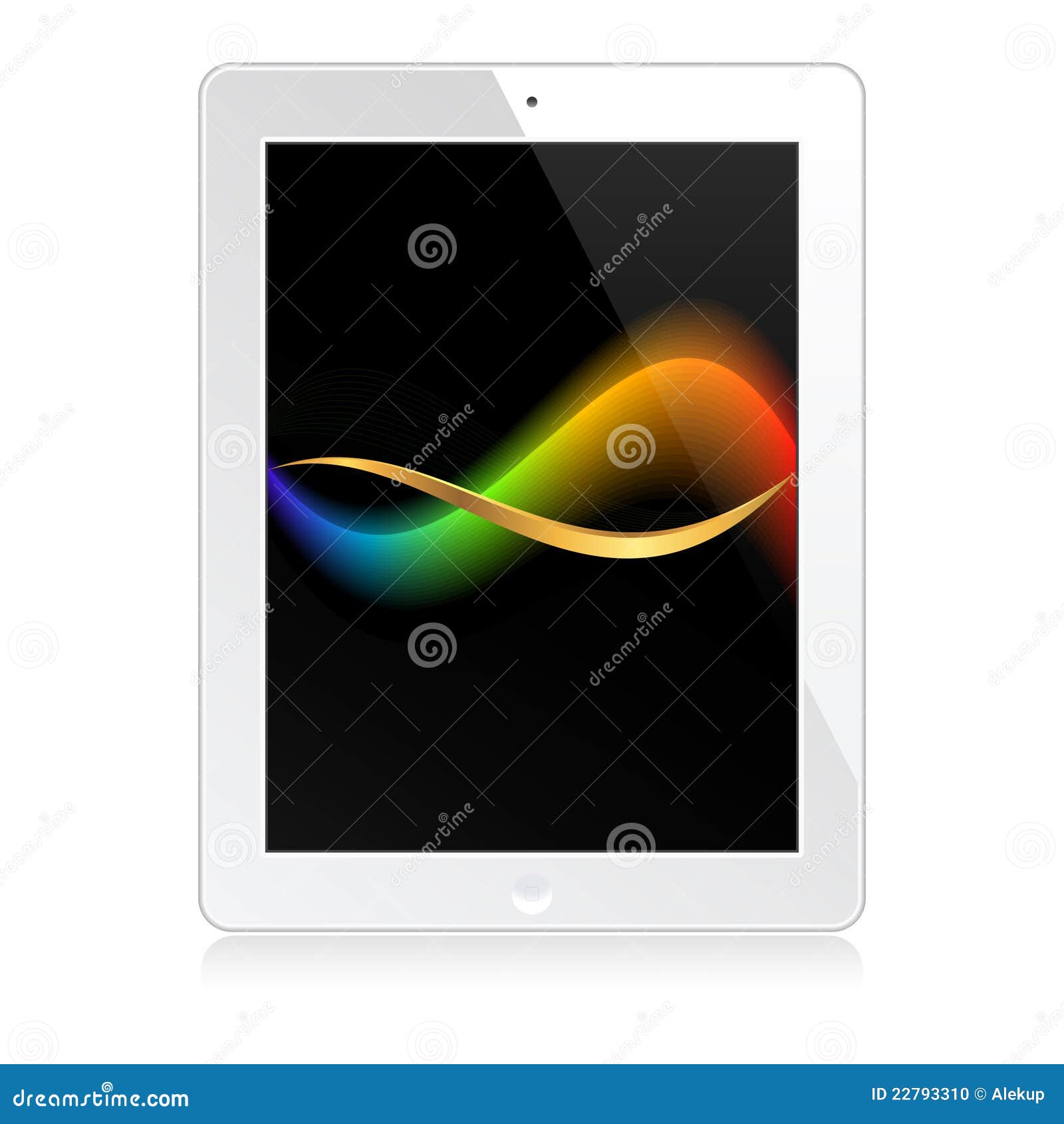 Tablet with wave stock vector. Illustration of gradient - 22793310