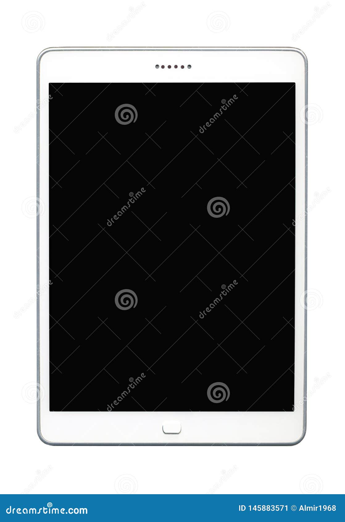 Tablet on white background stock image. Image of touch - 145883571