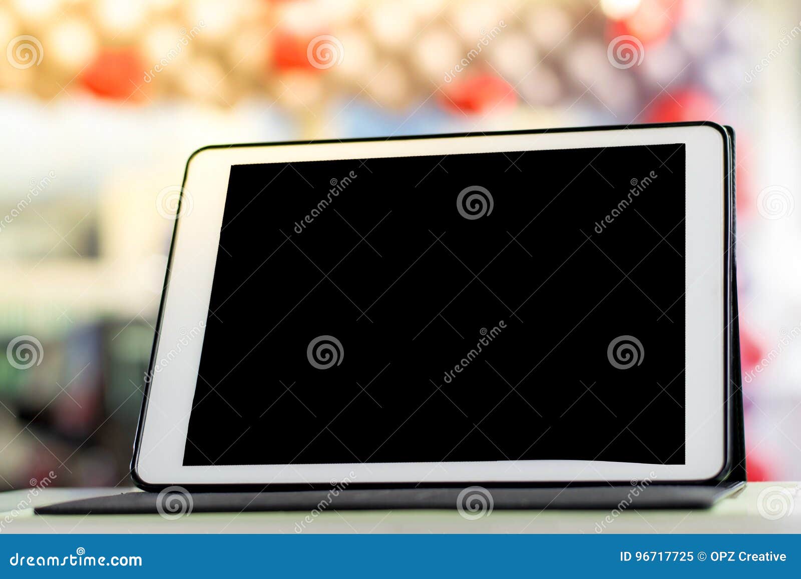 Tablet on White Wood Background in Office. Using Business Image or ...