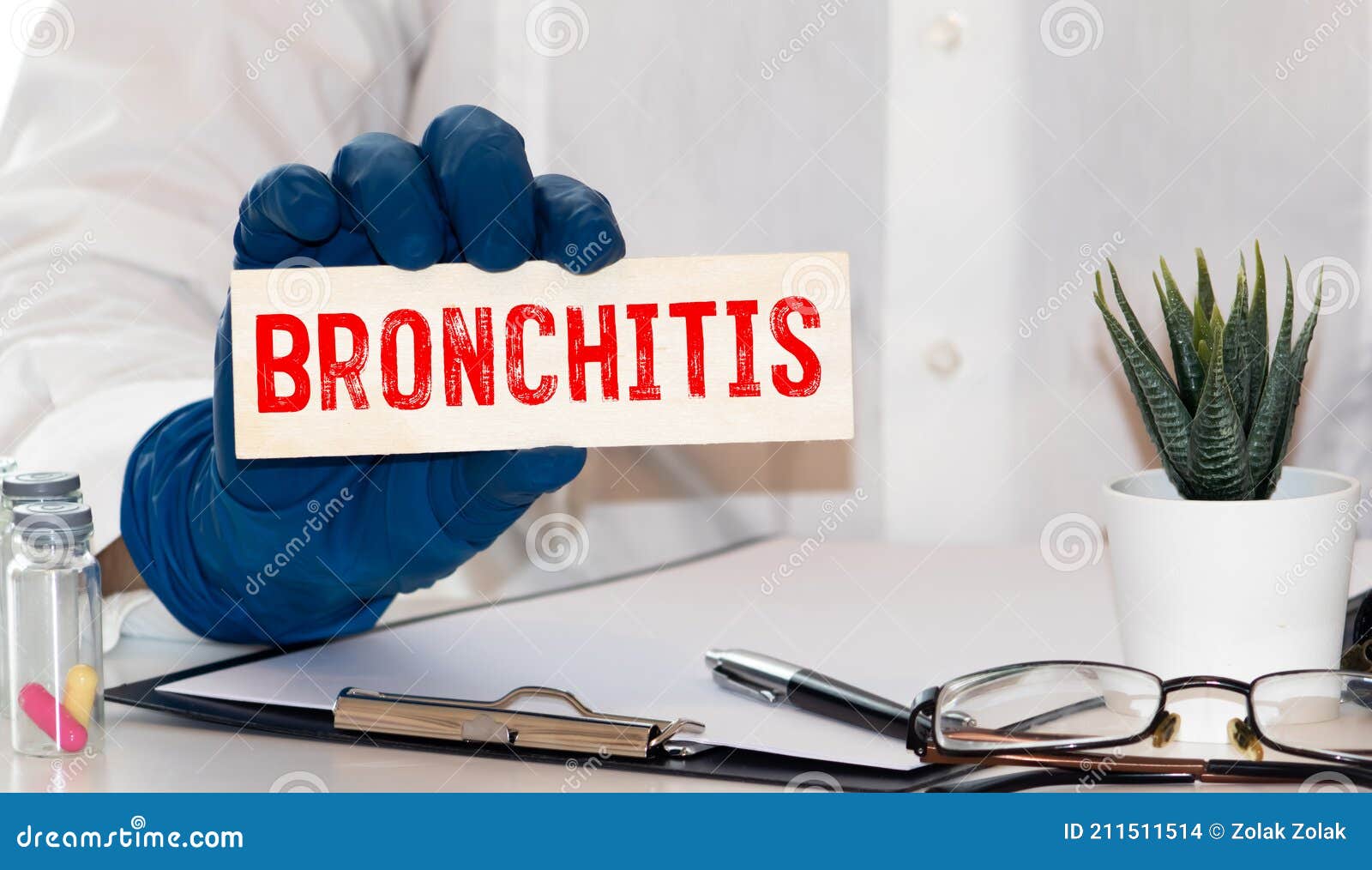 Tablet with Word Bronchitis and Stethoscope Stock Photo - Image of ...