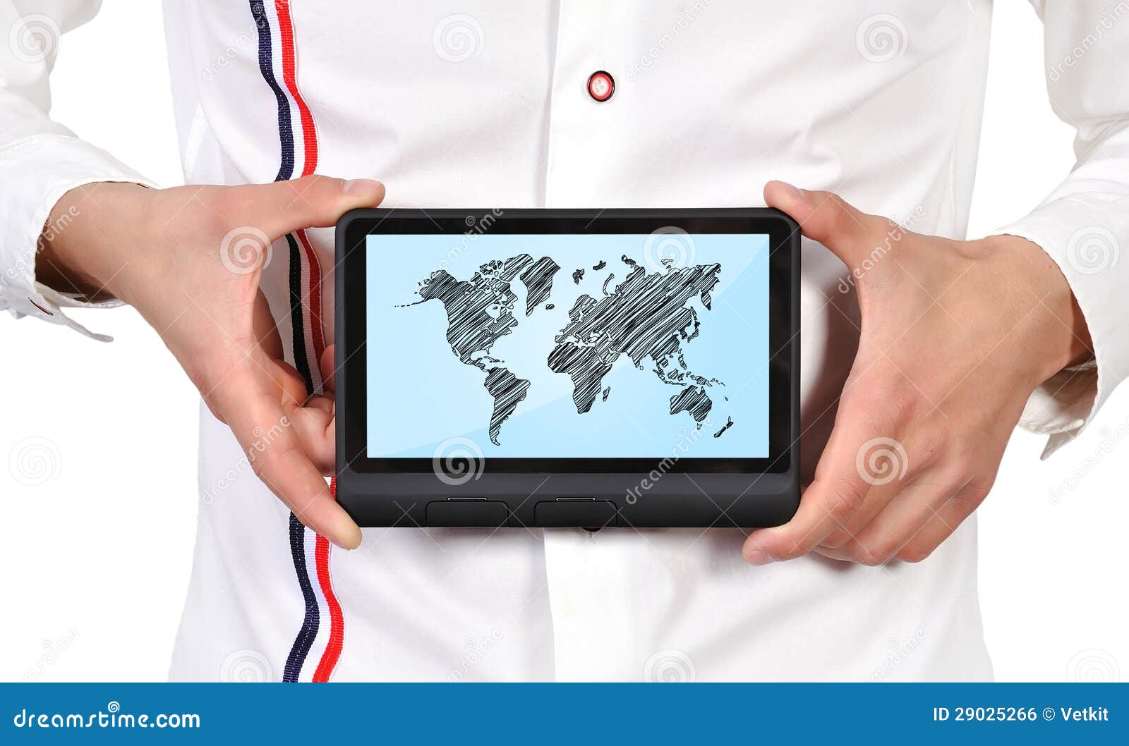 Tablet with world map stock photo. Image of abstract - 29025266