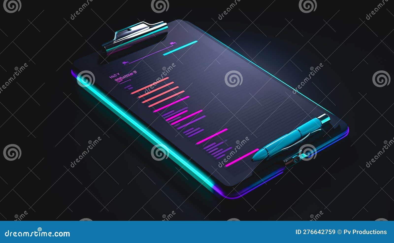 Tablet for Writing on a Dark Background, Generative AI. Stock ...