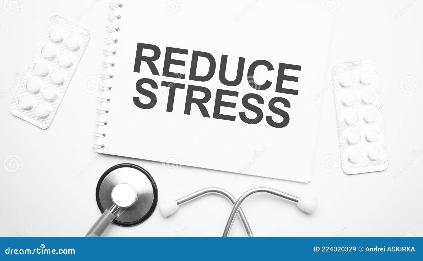 On the Tablet for Writing the Text Reduce Stress, Next To the ...