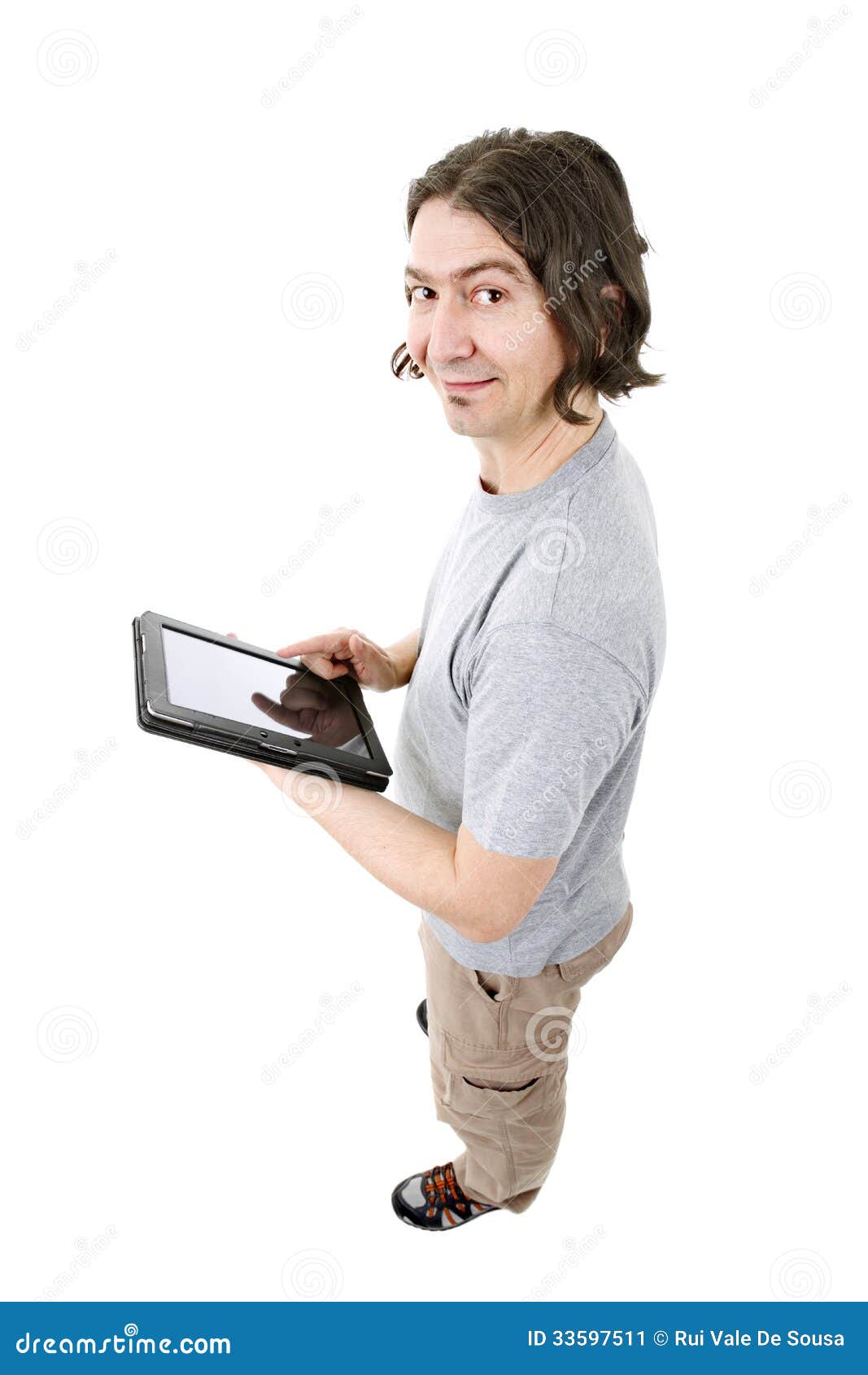 Tablet stock image. Image of portrait, friendly, relaxed - 33597511