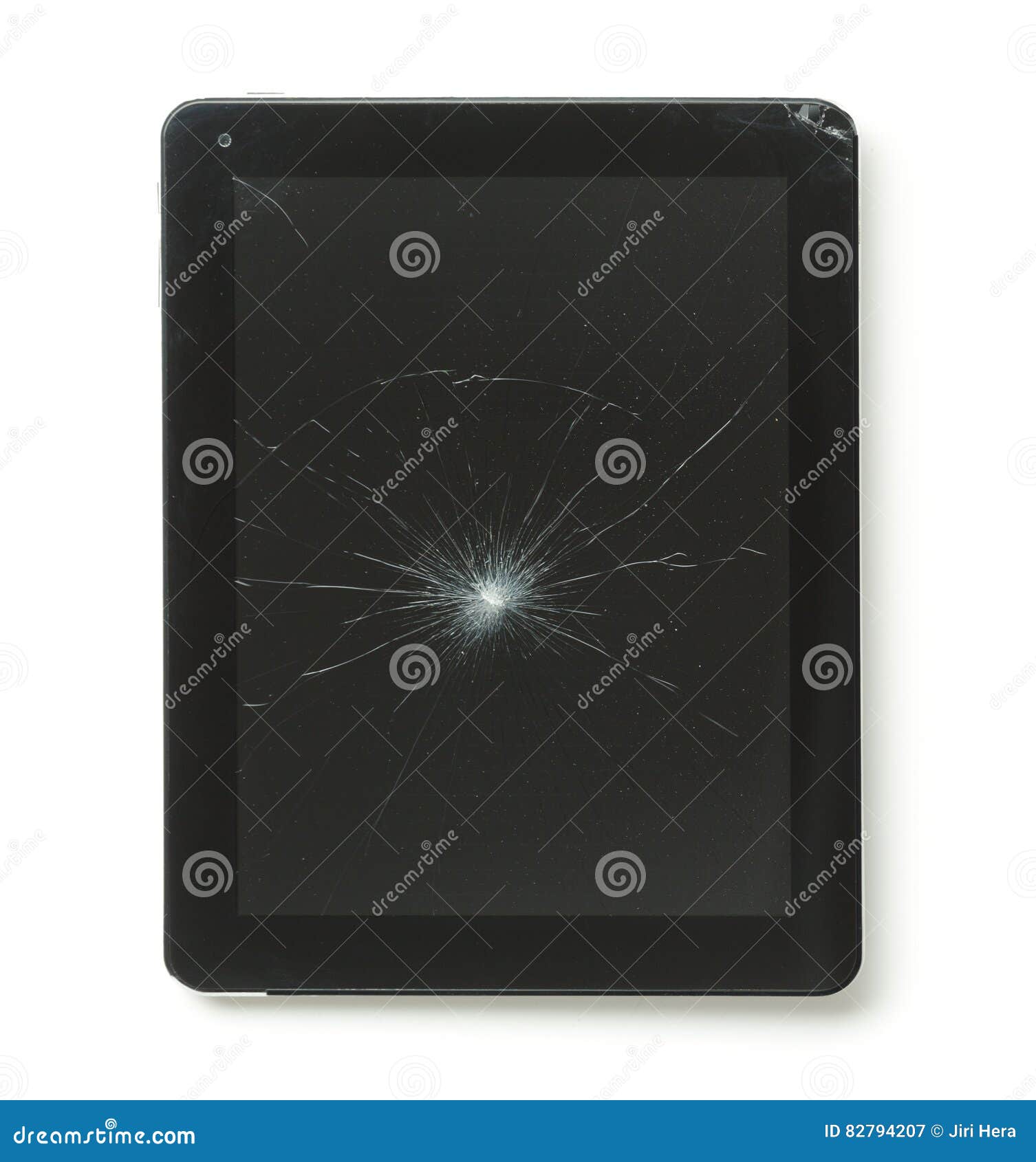 Tableta Con La Pantalla Quebrada Imagen de archivo - Imagen de ...