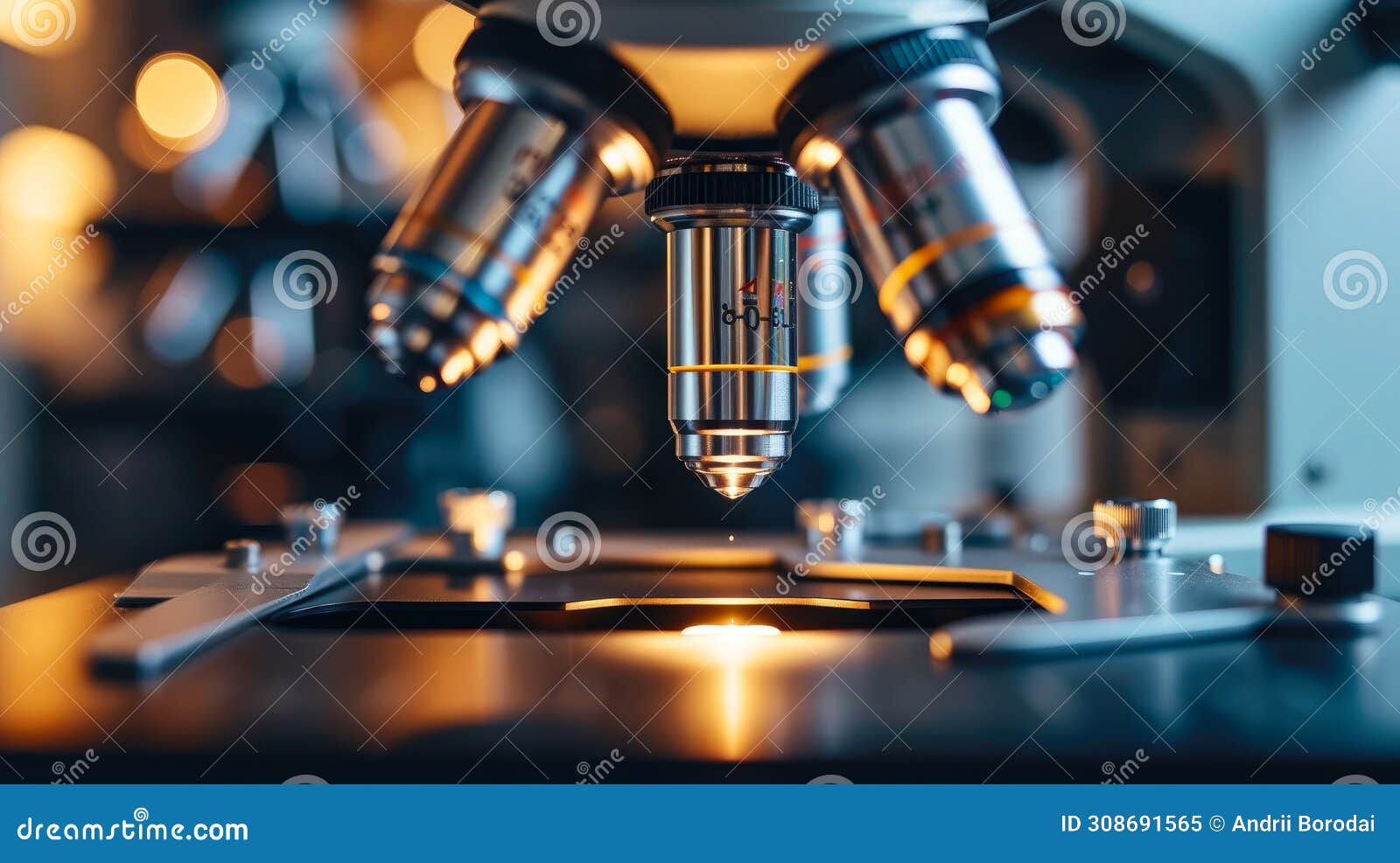 Tabletop Discoveries: Microscope Magic Revealed. Stock Illustration ...