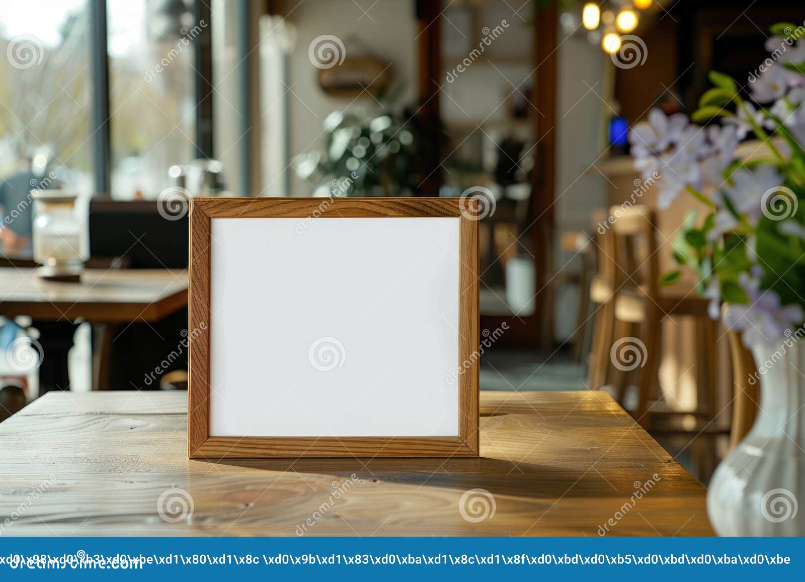 Tabletop Mockup Menu with a Wooden Frame for Writing or Merchandise ...