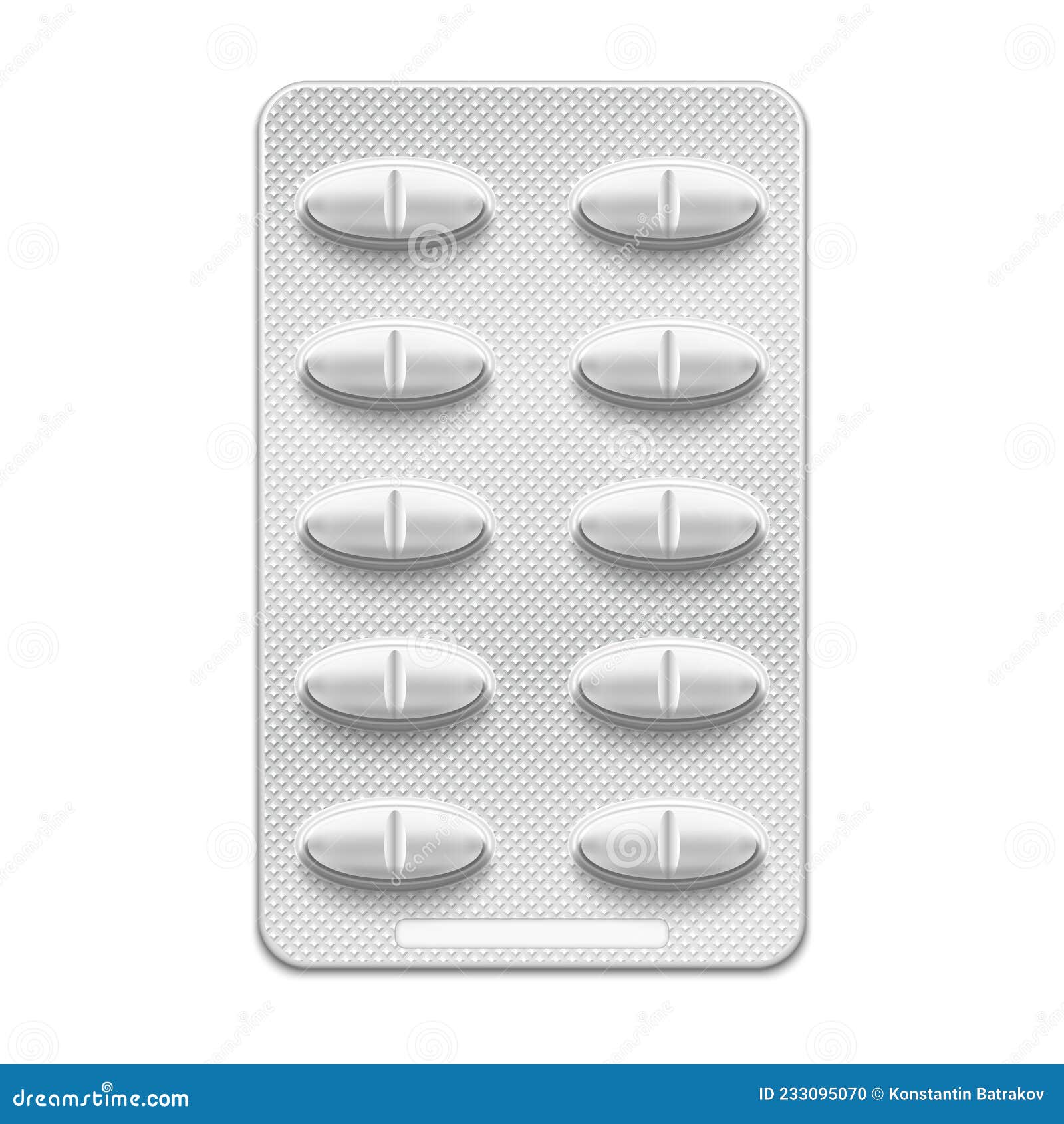 Tablets in Blister Pack. 10 Tablets Per Pack Stock Vector ...