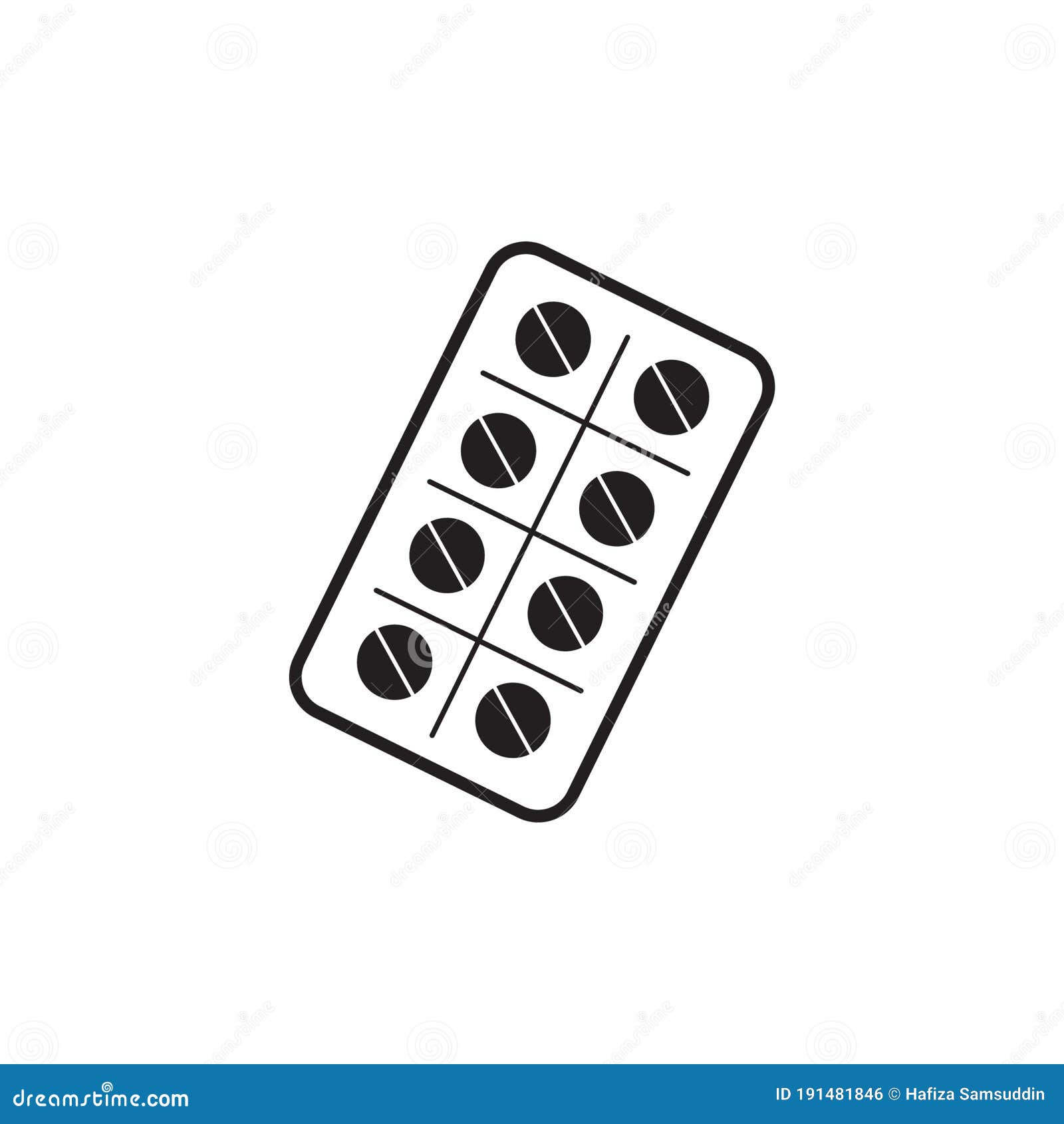 Tablets in a Blister Pack. Vector Illustration Decorative Design Stock ...