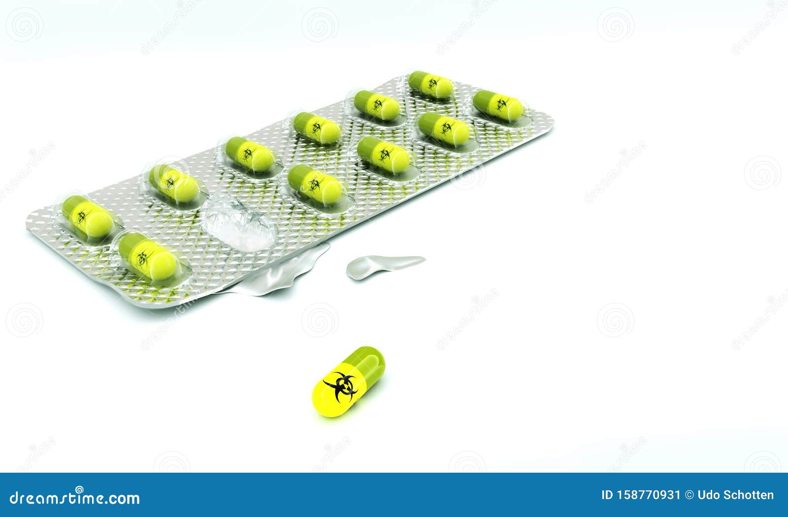 Tablets Blister with Pills and Poison for Biocides Stock Illustration ...