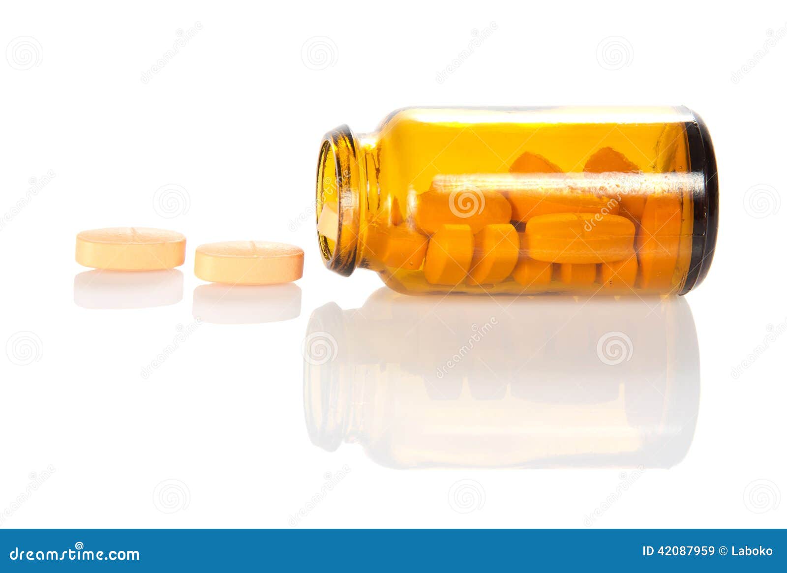 Tablets and bottle stock image. Image of white, pharmacological - 42087959