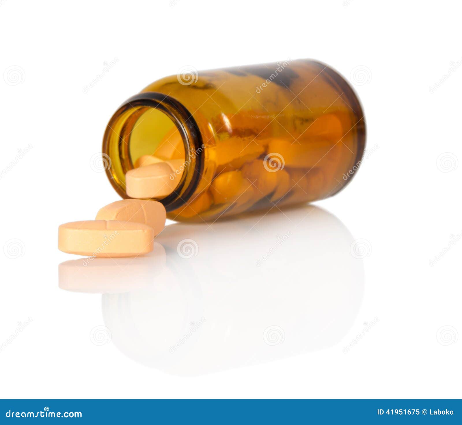 Tablets in a bottle stock image. Image of glassware, medical - 41951675