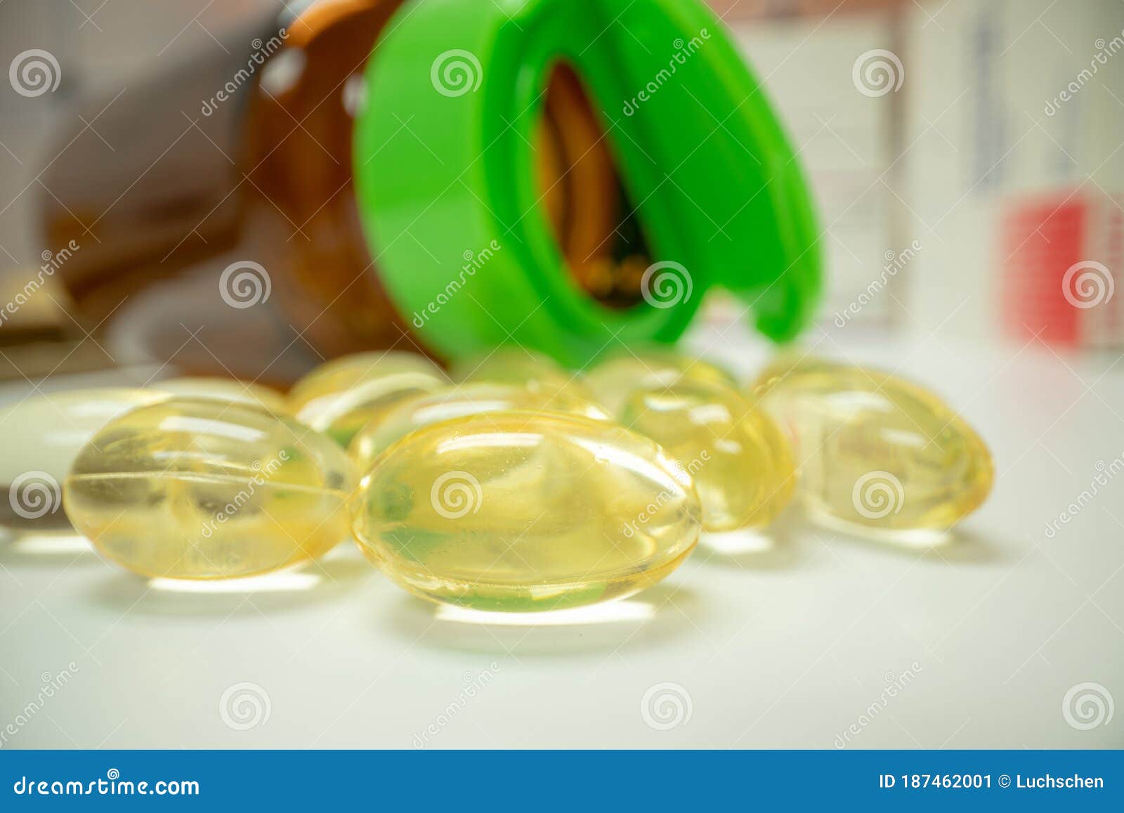Tablets and Capsules in a Dose with Medicines Stock Image - Image of ...