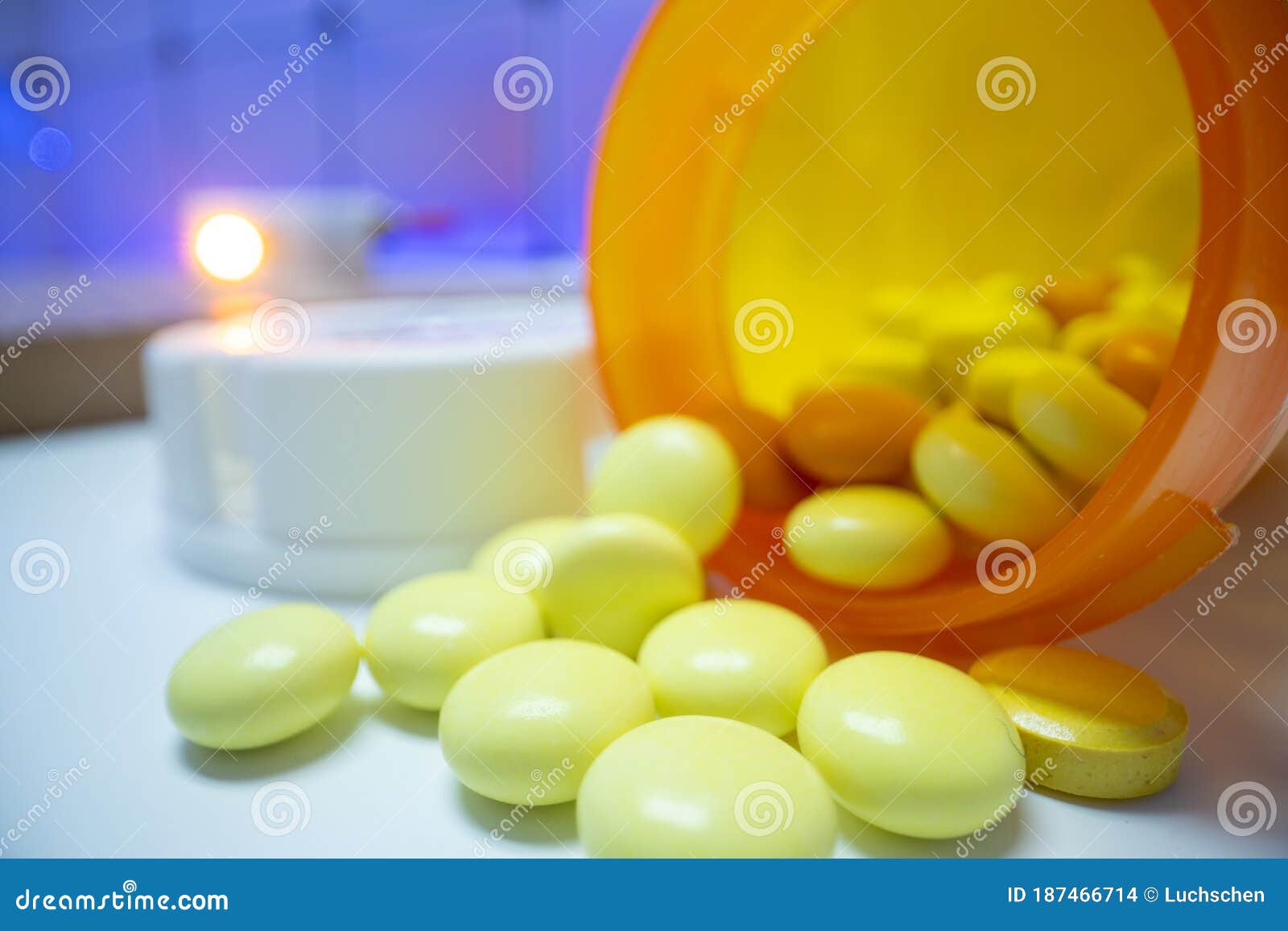 Tablets and Capsules in a Dose with Medicines Stock Photo - Image of ...