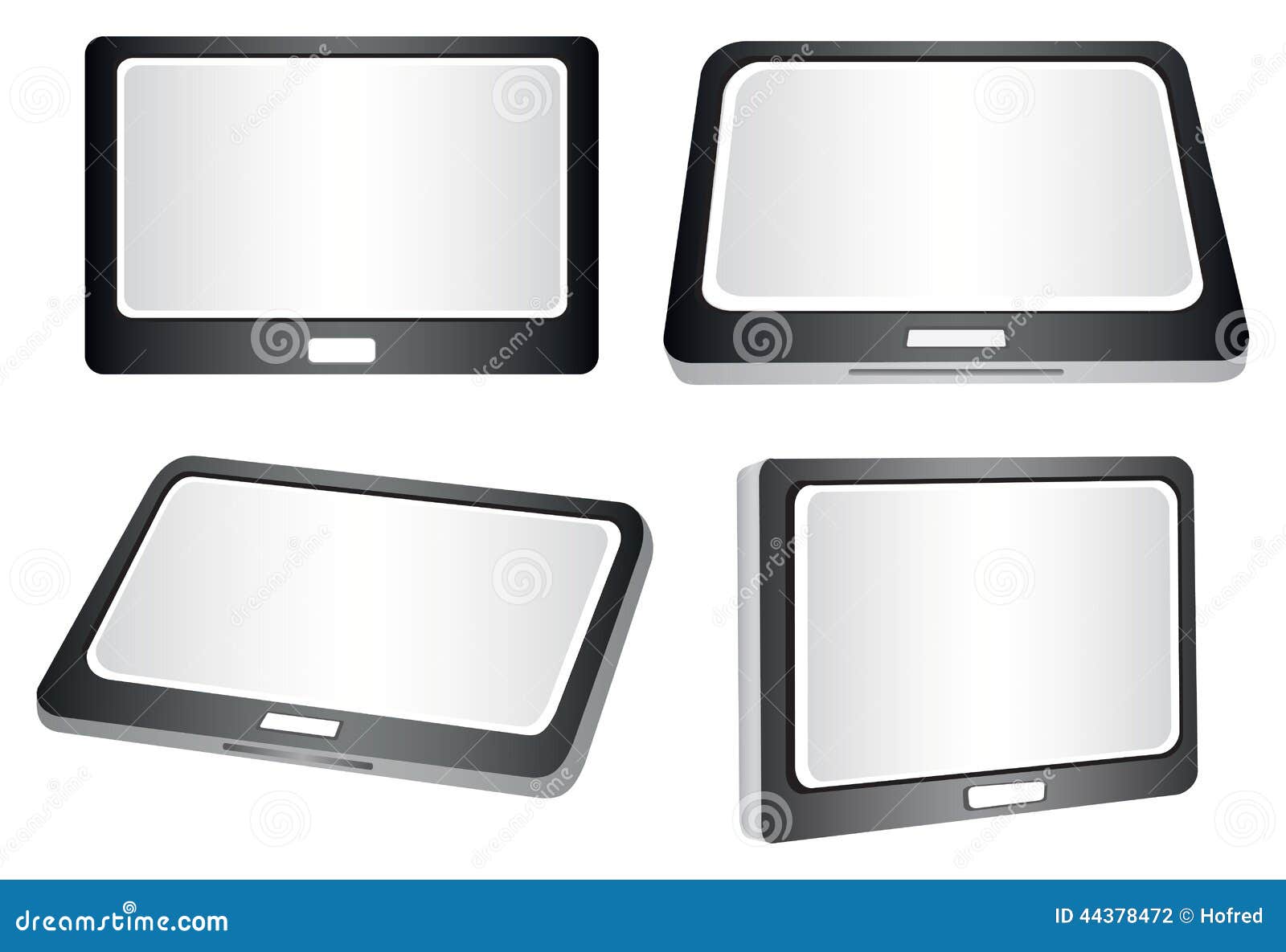 Tablets in Der Unterschiedlichen Ansicht-Vektor-Illustration Vektor ...