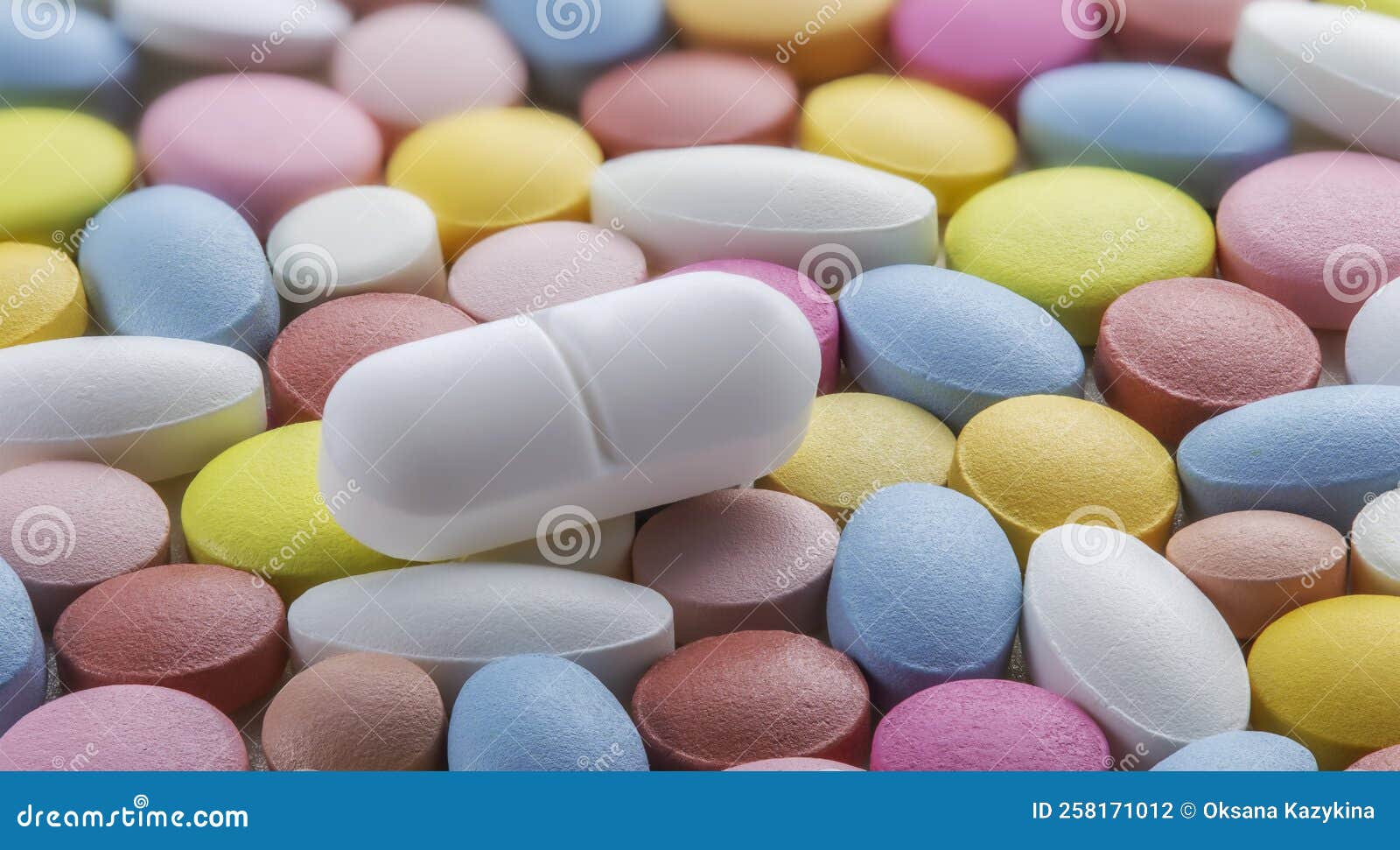 Tablets of Different Colors. Antibiotic Resistance. Tablets from ...