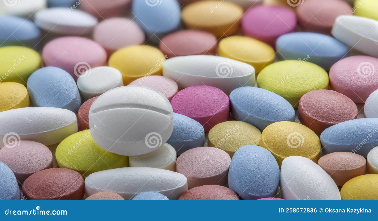 Tablets of Different Colors. Antibiotic Resistance. Tablets from ...