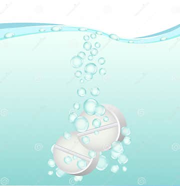 Tablets are Dissolved in Water Stock Illustration - Illustration of ...