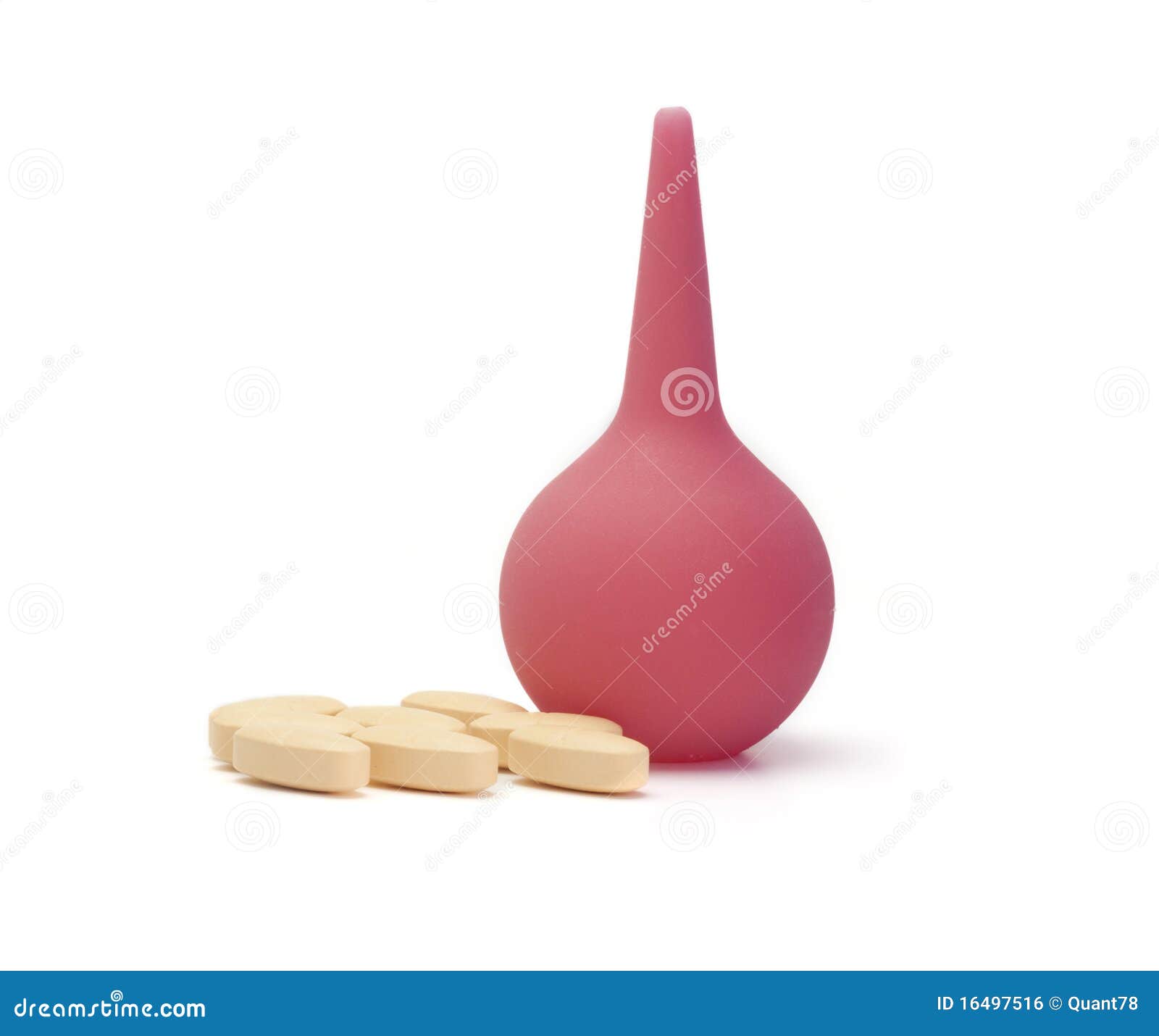 Tablets and an enema stock photo. Image of measurement - 16497516