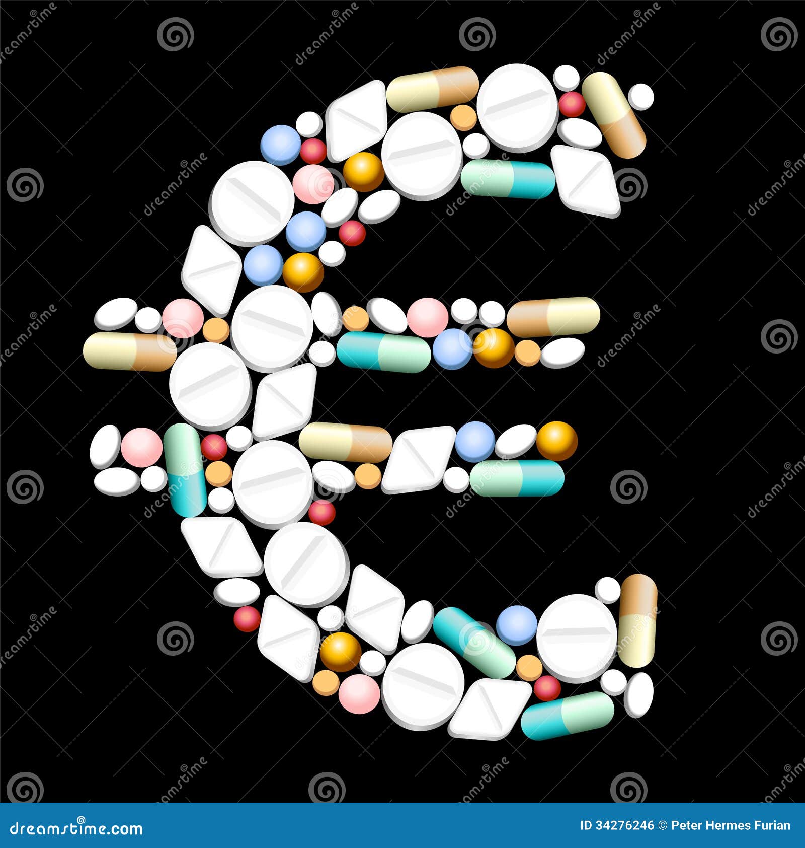 Tablets Euro stock vector. Illustration of medical, amount - 34276246