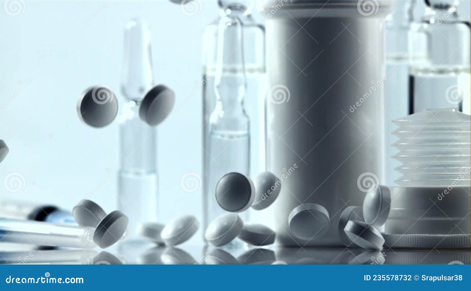 Tablets Fall on the Table. Filmed is Slow Motion 1000 Fps. Stock ...