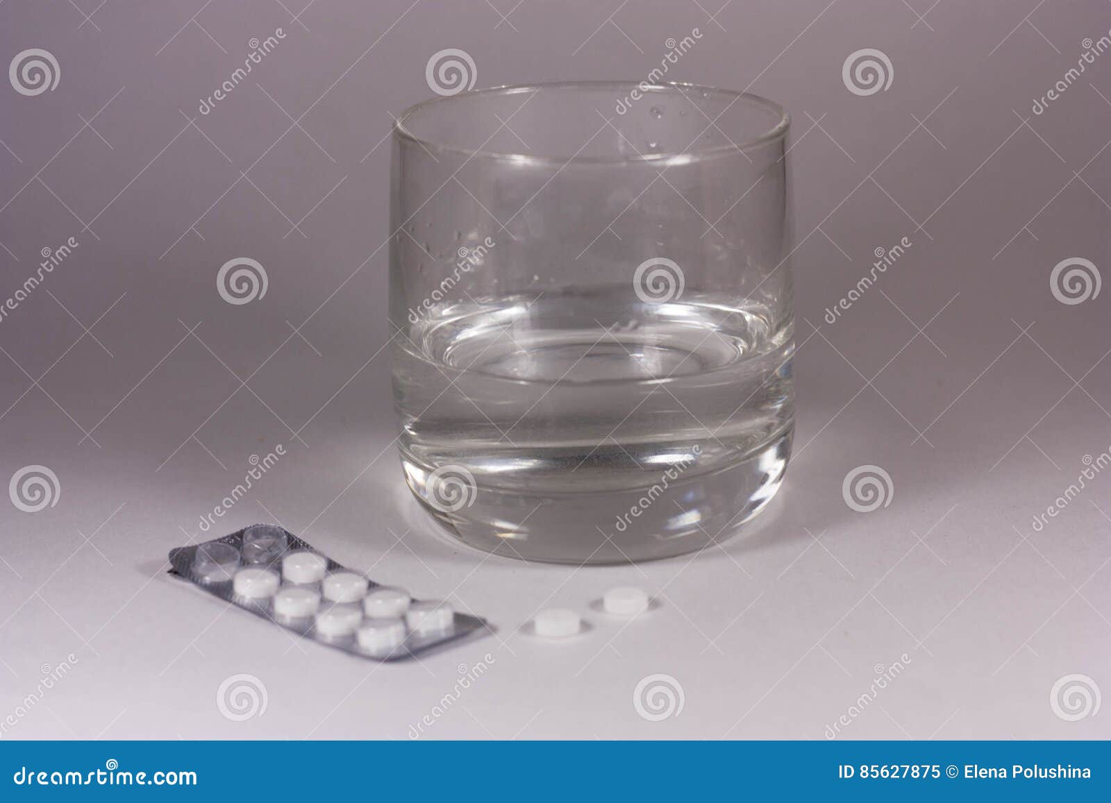 Tablets with a Glass of Water Stock Image - Image of effervescence ...