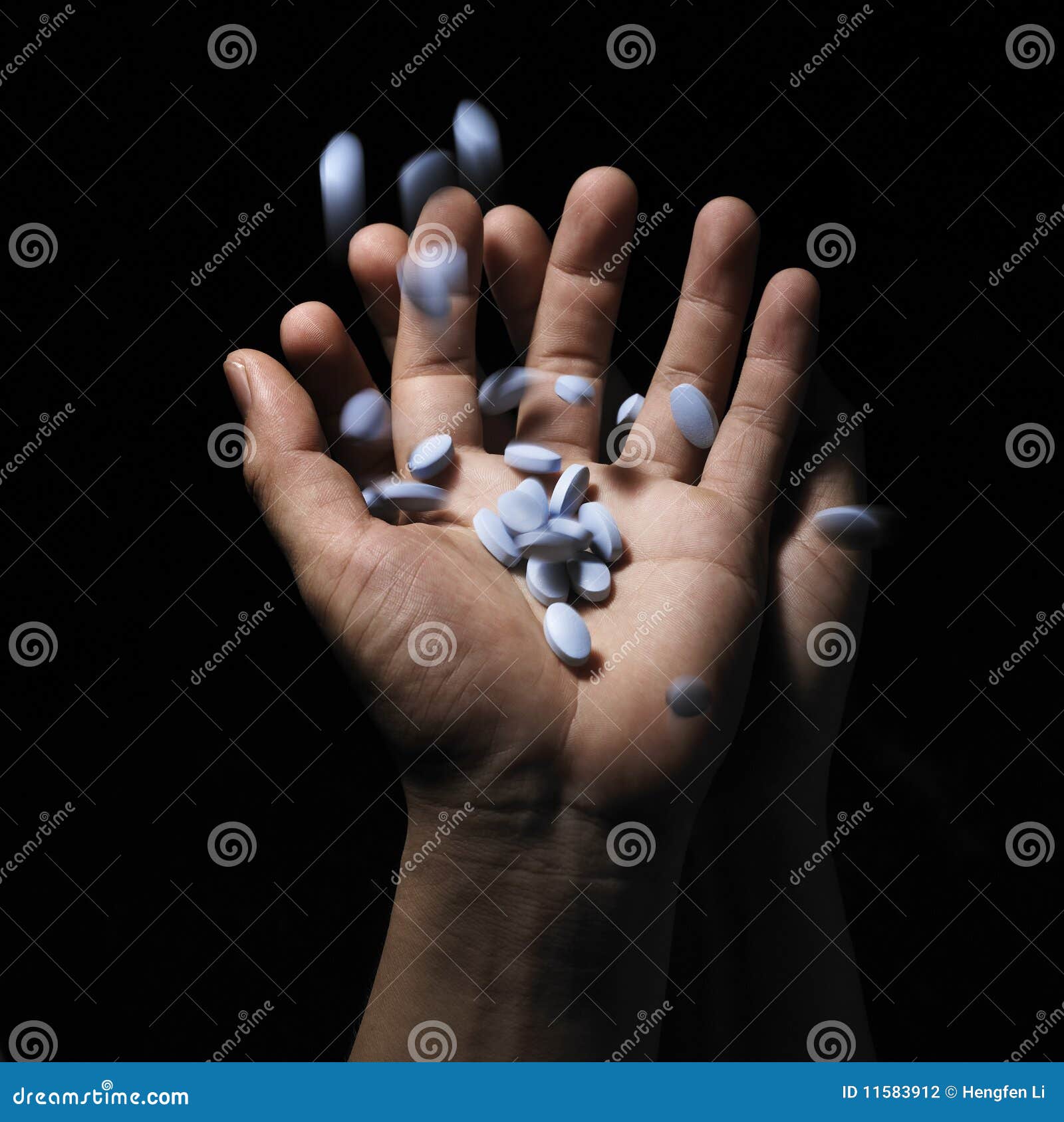 Tablets in hand stock photo. Image of close, macro, narcotic - 11583912