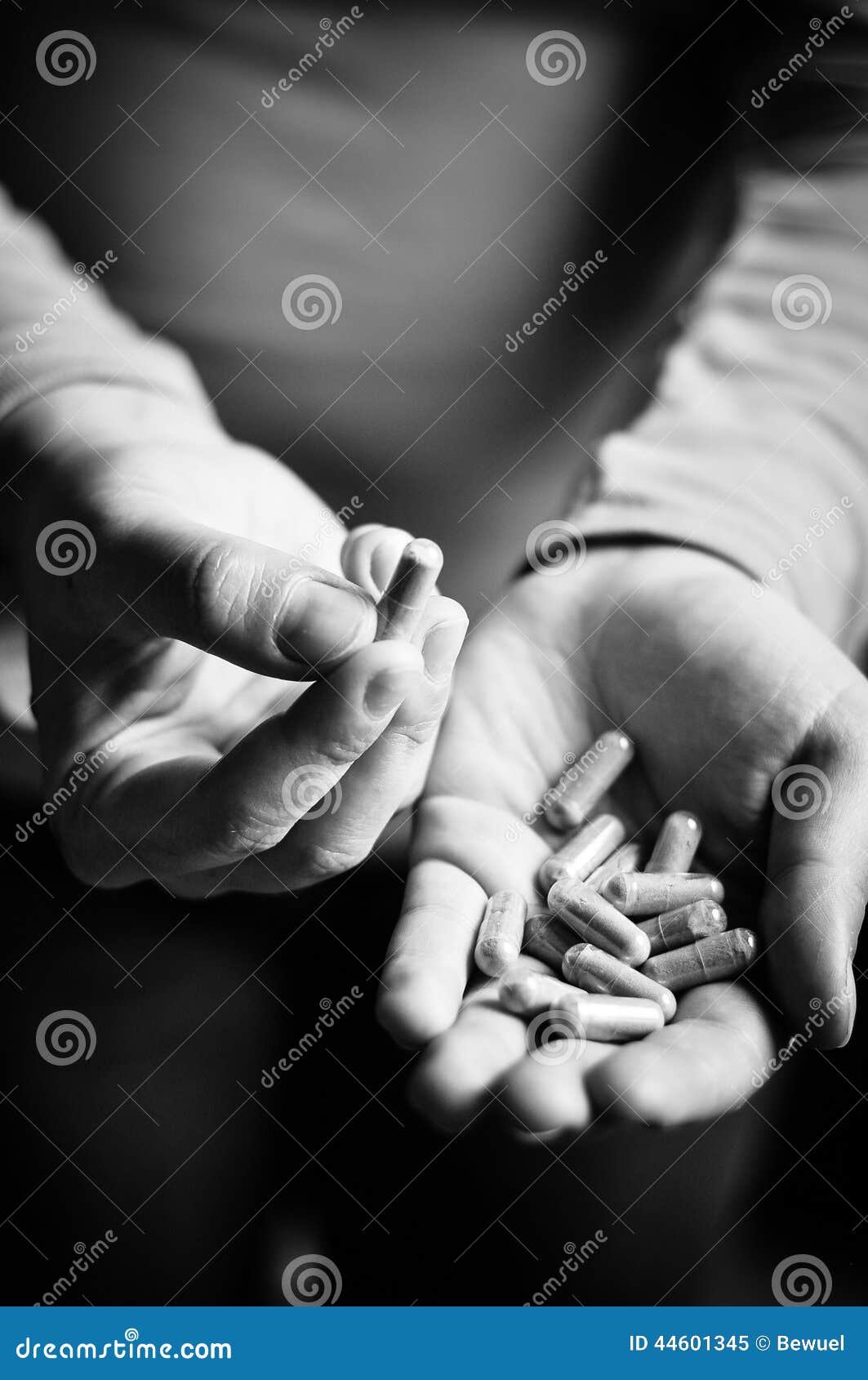 Tablets held in the hand stock image. Image of pill, hands - 44601345