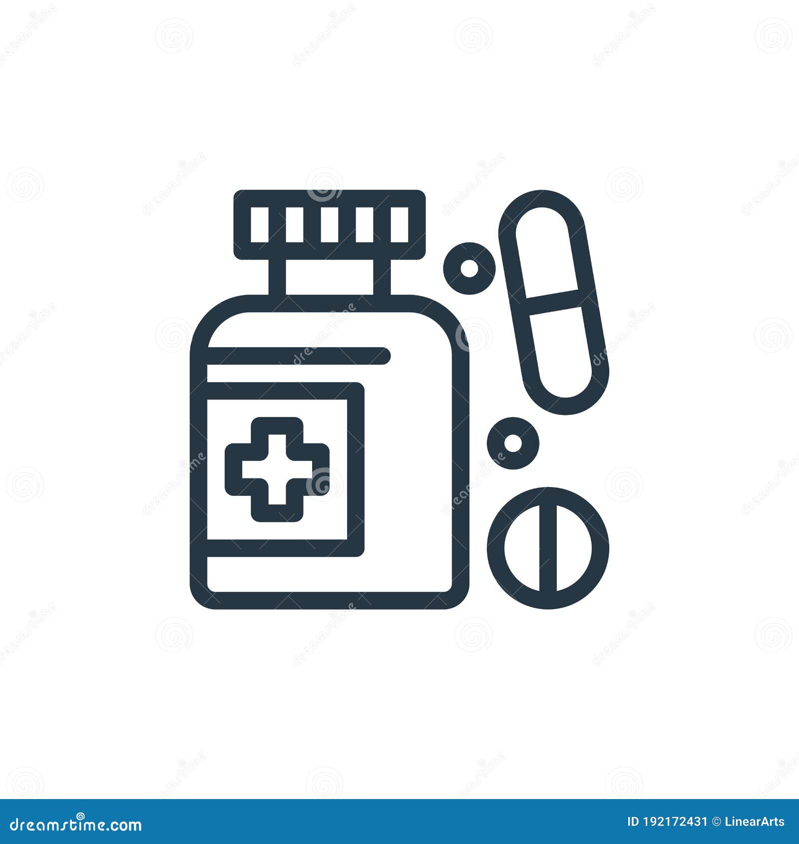 Tablets Icon Vector from Medical Concept. Thin Line Illustration of ...
